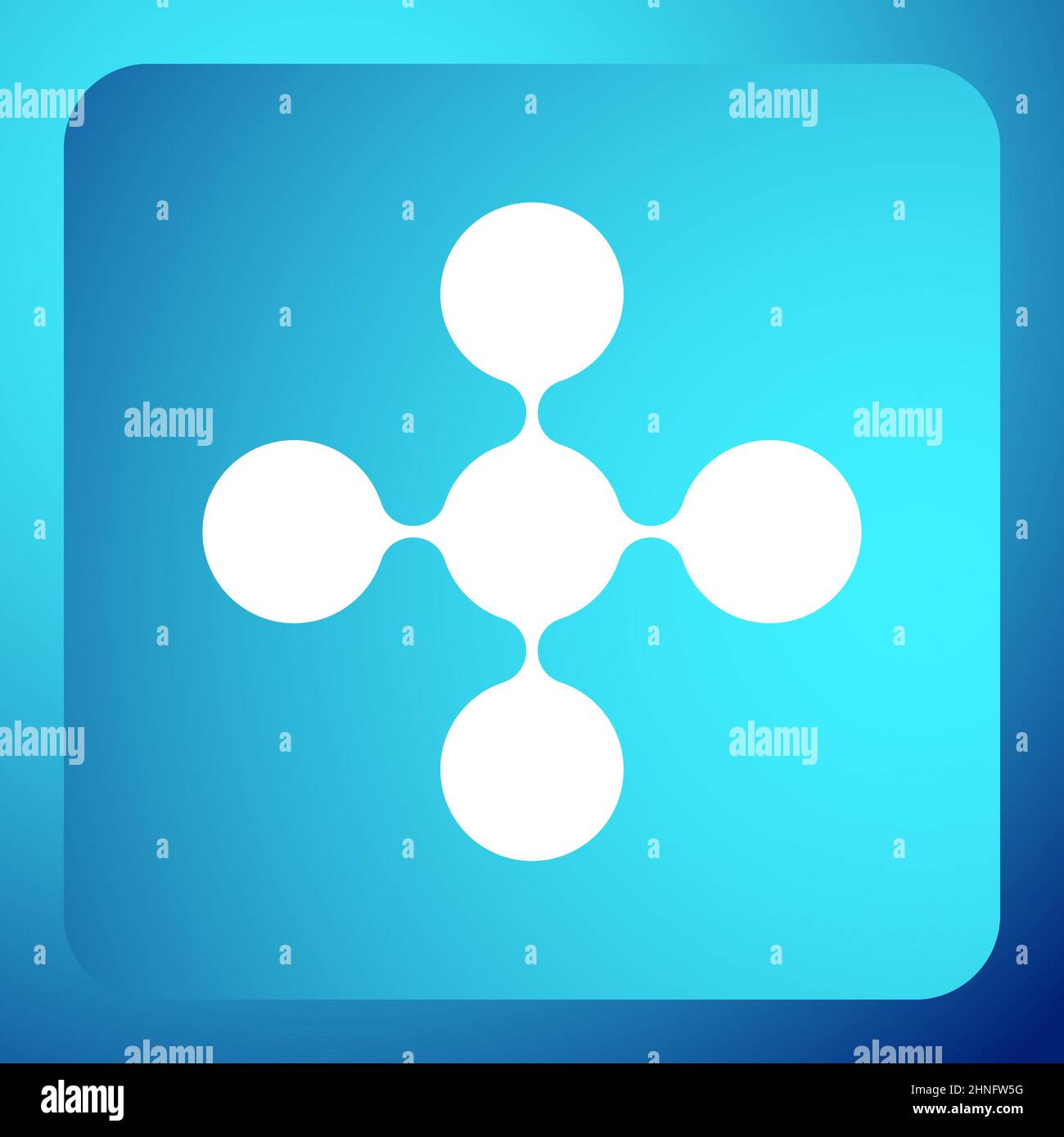 Connected circles, nodes as technology, tech, electronics and ...