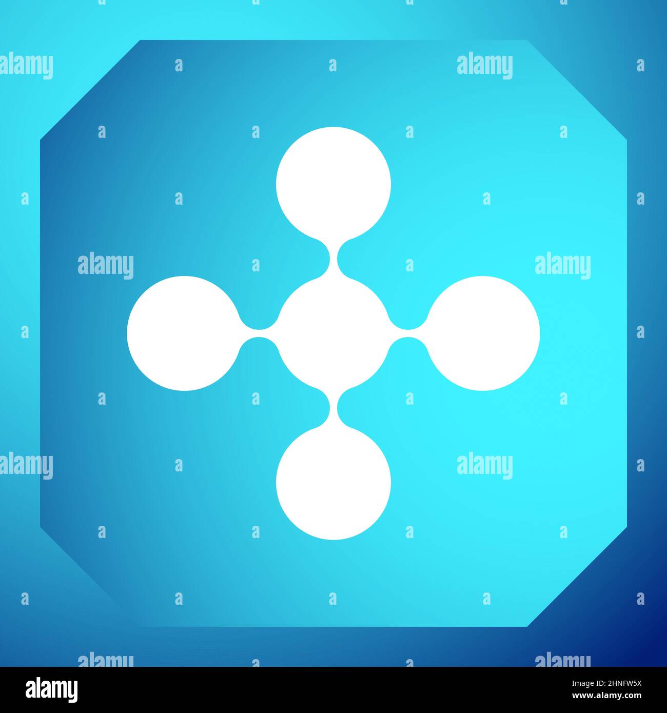 Connected circles, nodes as technology, tech, electronics and ...