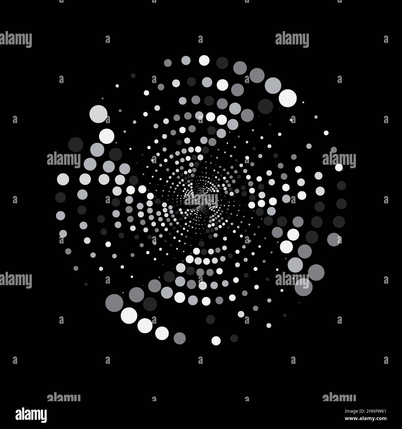 Spiral background of gray dotted lines. Sample Stock Photo - Alamy