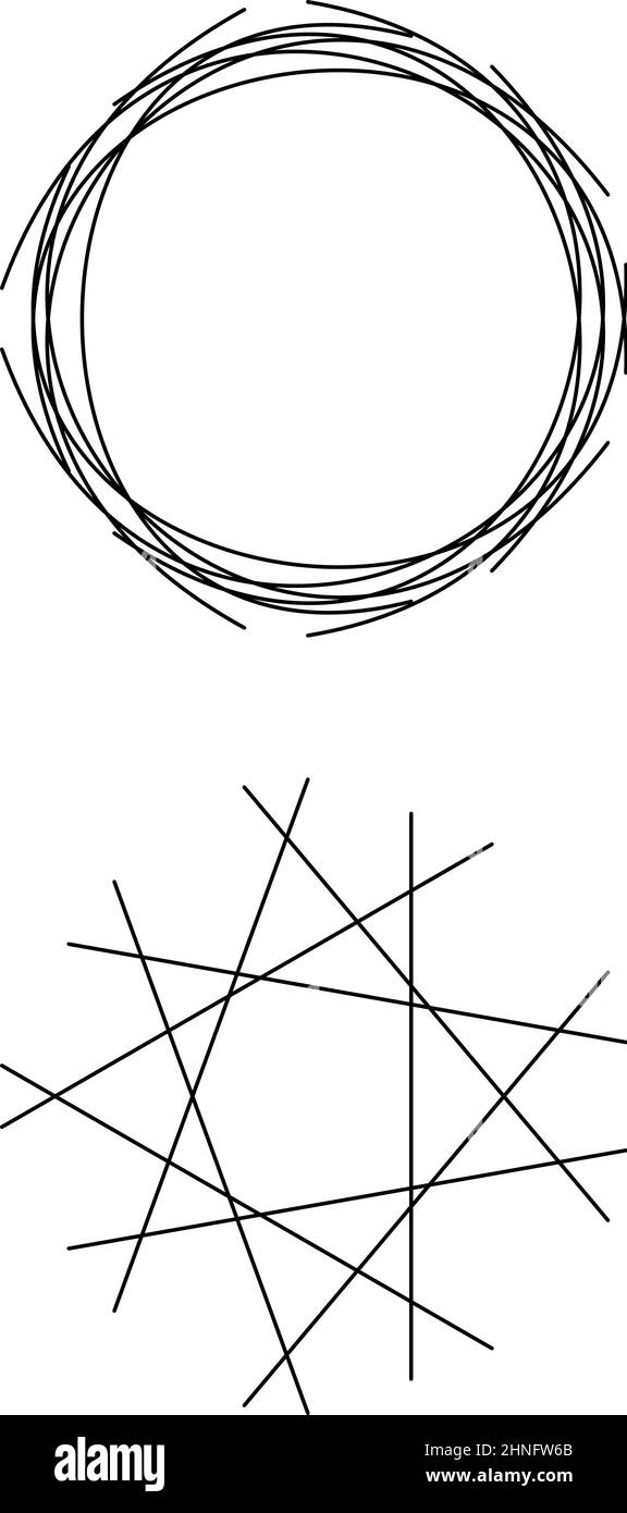 Circle, circular form, and matching angular, edgy element with similar ...