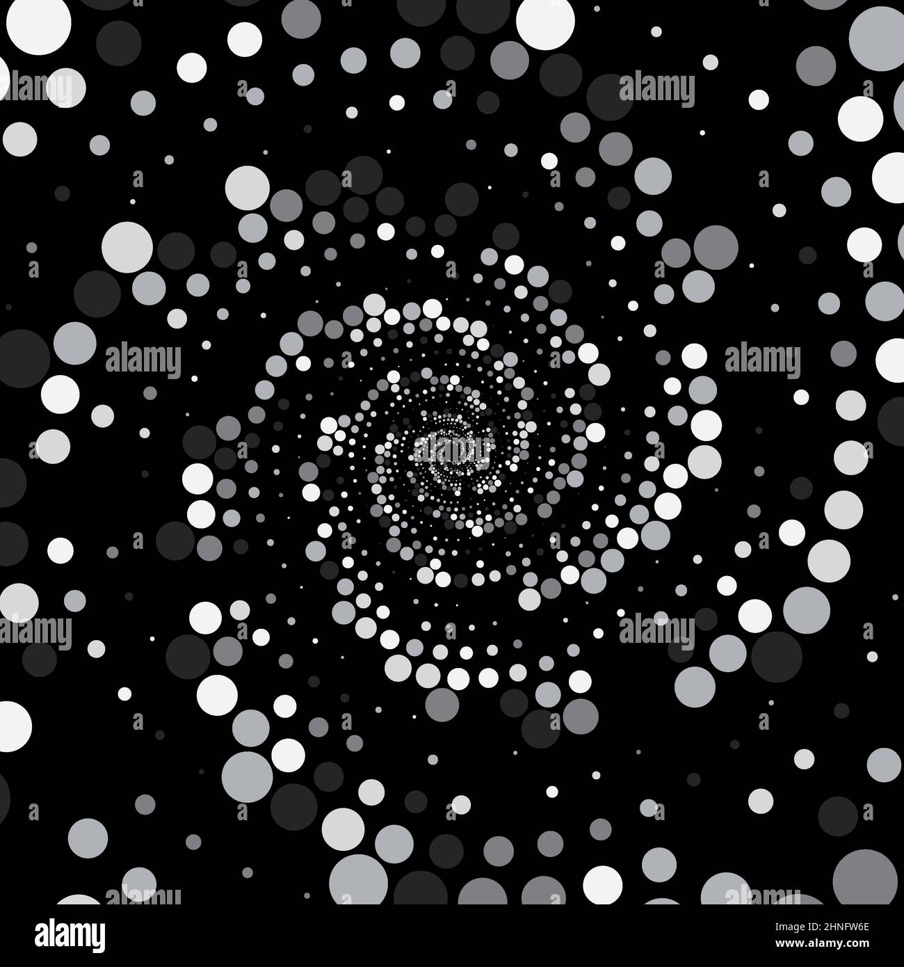 Spiral background of gray dotted lines. Sample Stock Photo - Alamy