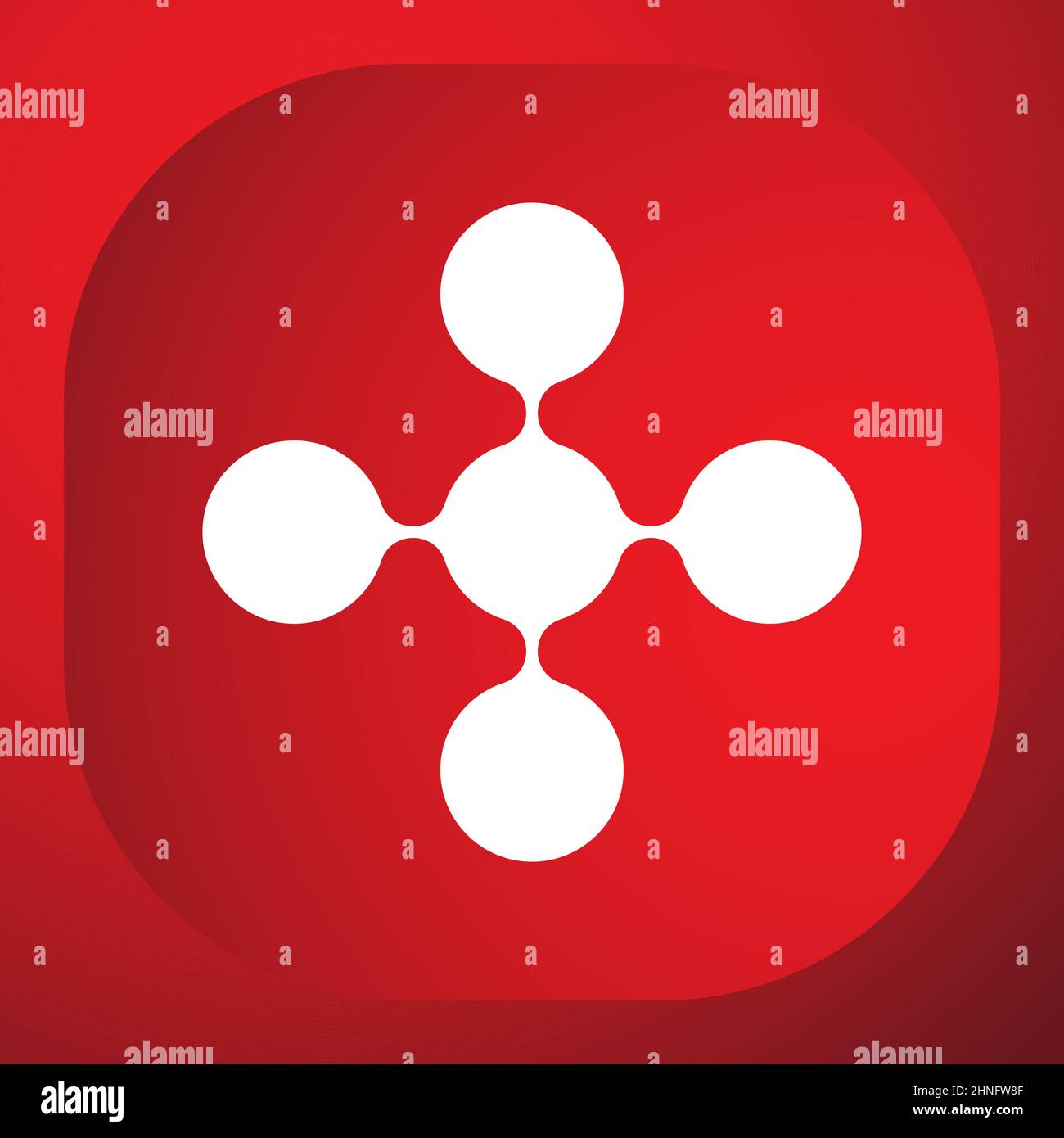 Connected circles, nodes as technology, tech, electronics and ...
