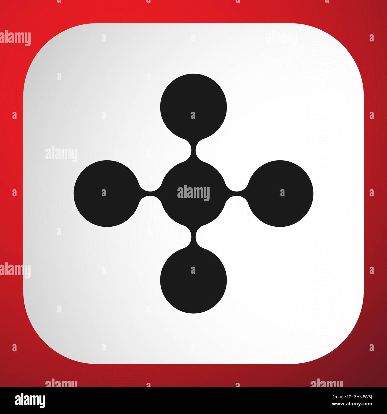 Connected Circles Nodes As Technology Tech Electronics And Connection Icon Symbol Stock
