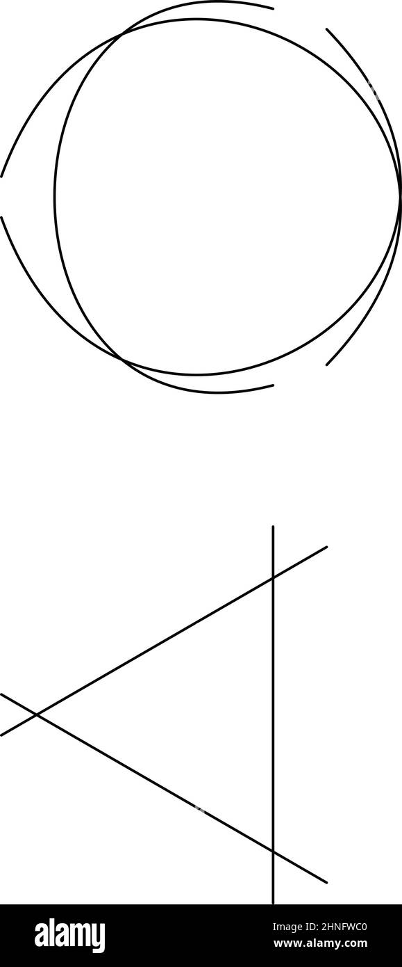 Circle, circular form, and matching angular, edgy element with similar ...