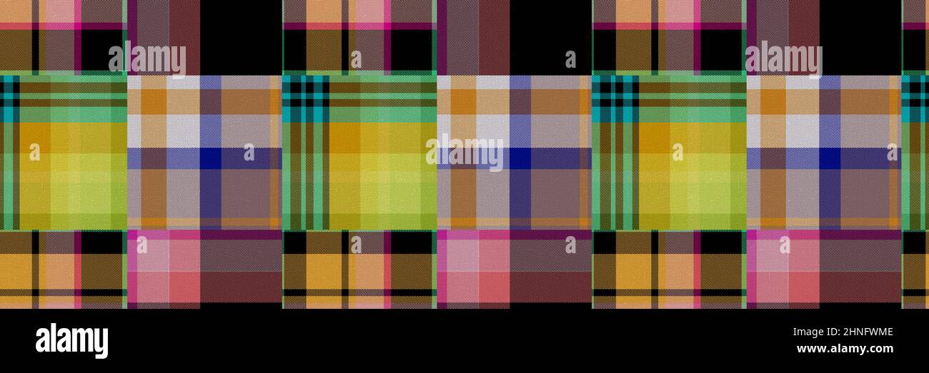 Classic winter tartan plaid seamless edging border. Modern gingham ...