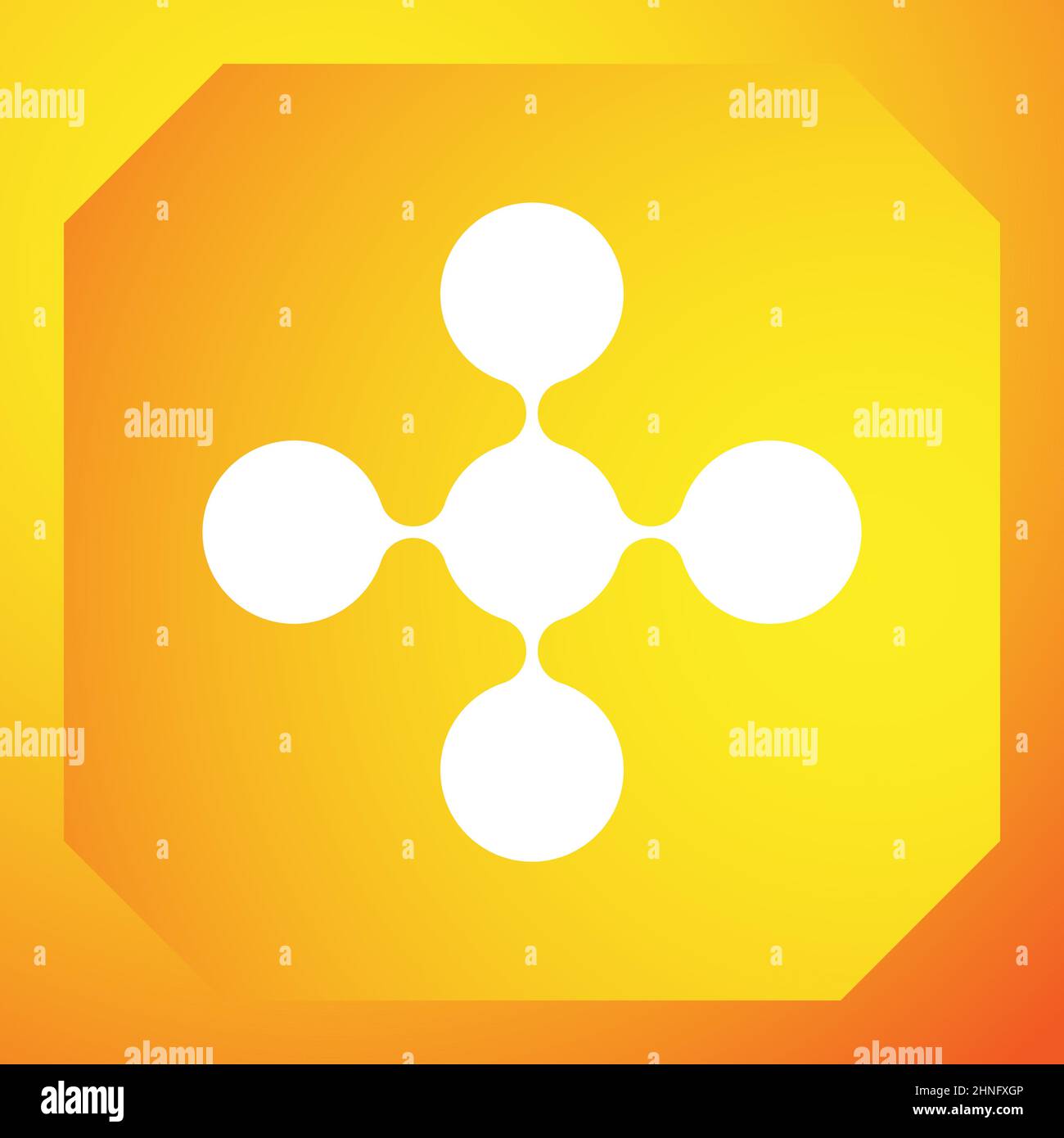 Connected circles, nodes as technology, tech, electronics and ...