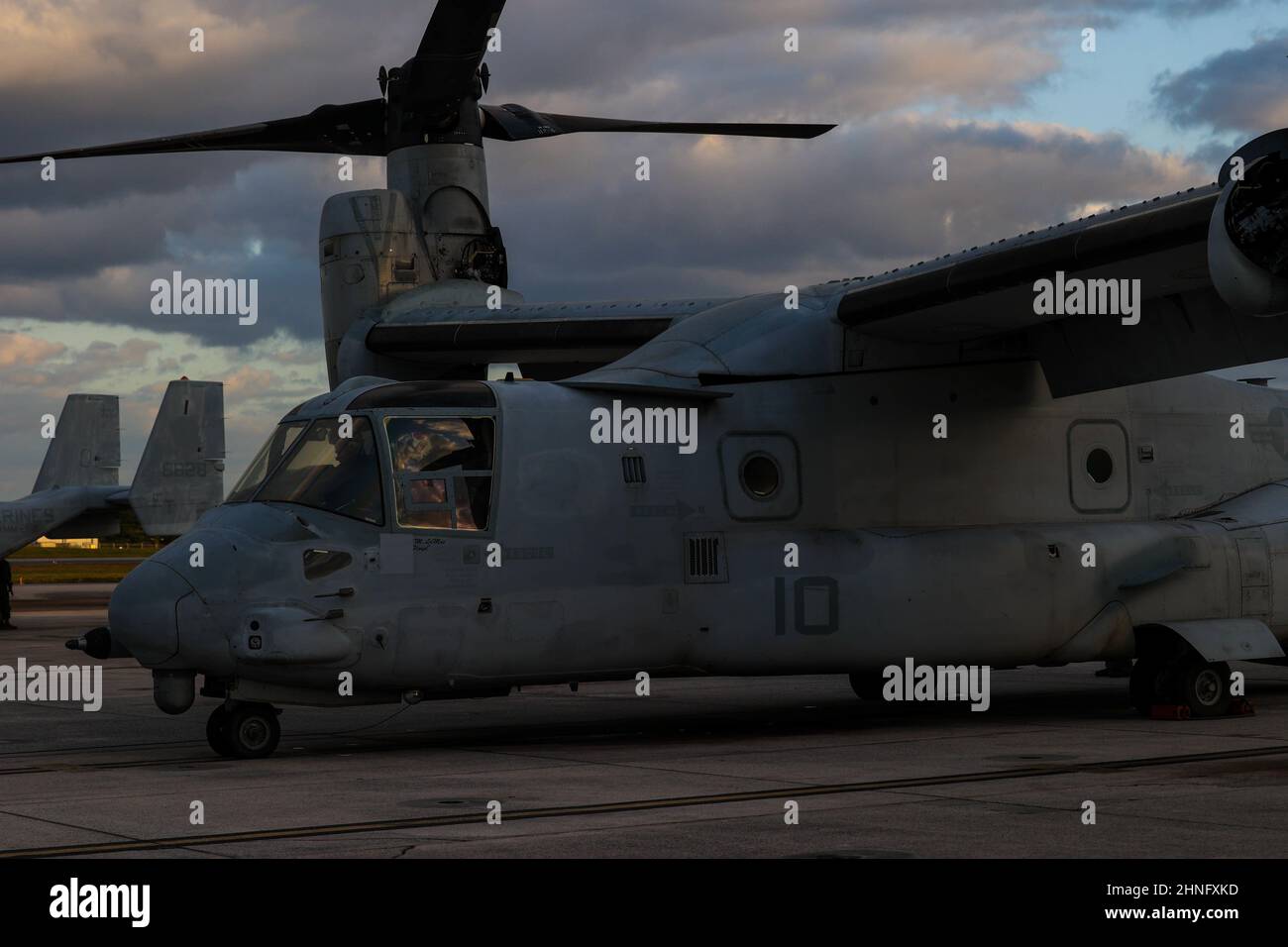 An MV-22B Osprey Tilt Rotor Aircraft assigned to Marine Medium Tilt ...