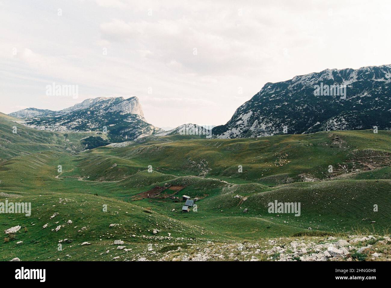 Green wide valley surrounded hi-res stock photography and images - Alamy