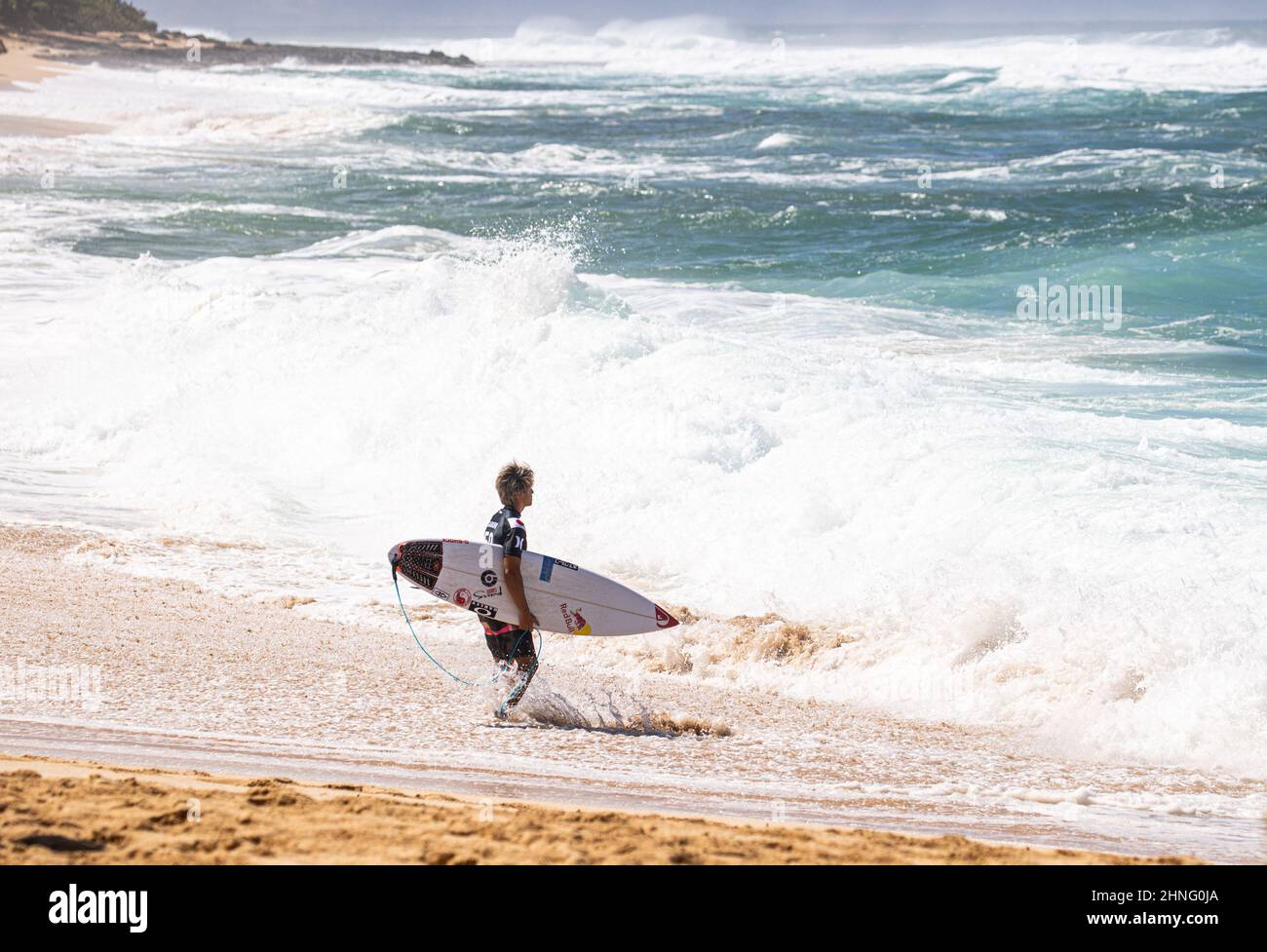 Pupukea, HI, USA. 16th Feb, 2022. Kanoa Igiarashi pictured at The 2022 ...