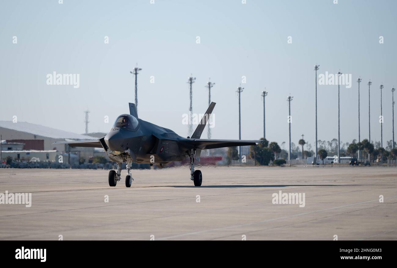 An F-35A Lightning II assigned to the 308th Fighter Squadron, Luke Air ...