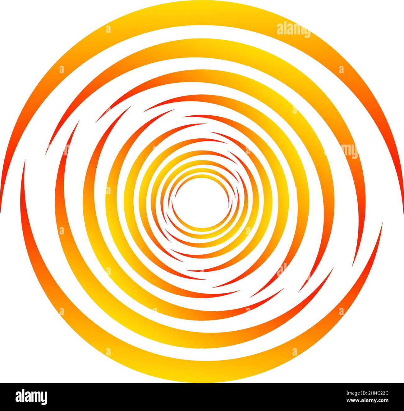 Abstract green spiral, swirl, twirl and whirl elements. Cochlear, helix ...