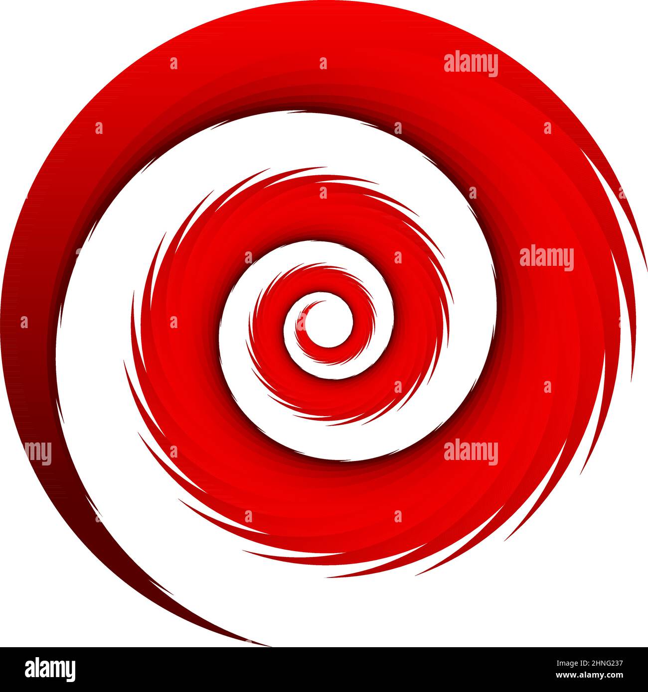 Abstract green spiral, swirl, twirl and whirl elements. Cochlear, helix ...