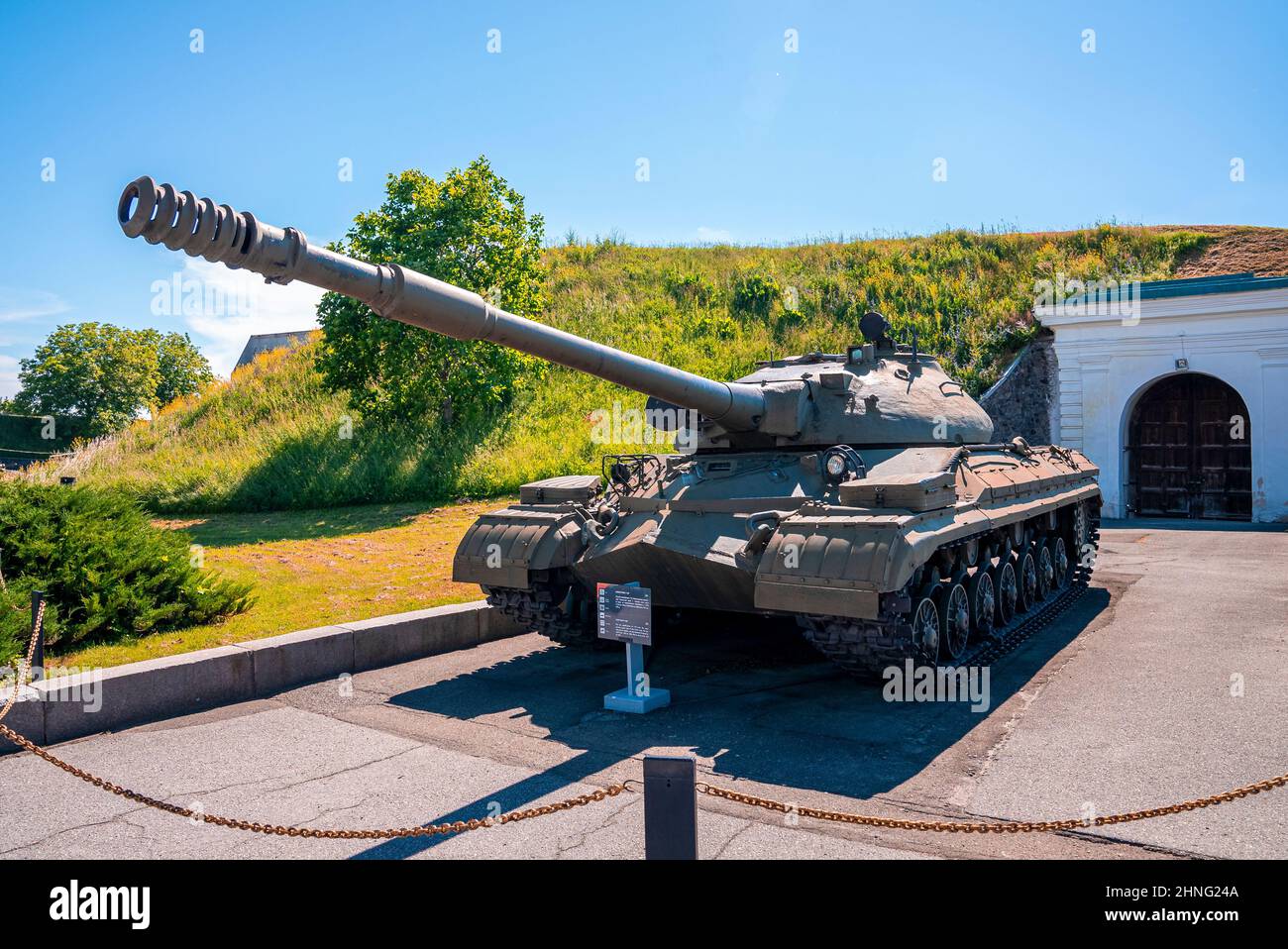 Soviet medium tank of the Second World War at Museum of battle for Kiev ...