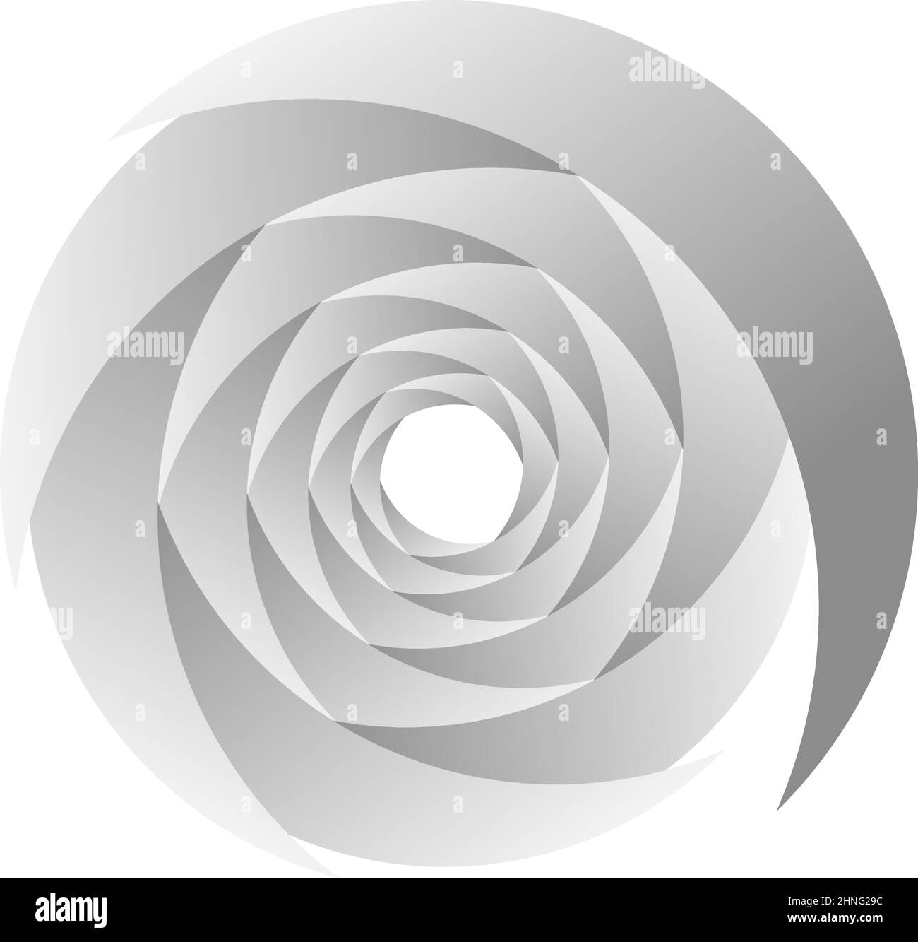 Abstract grey, gyeyscale spiral, swirl, twirl and whirl elements ...