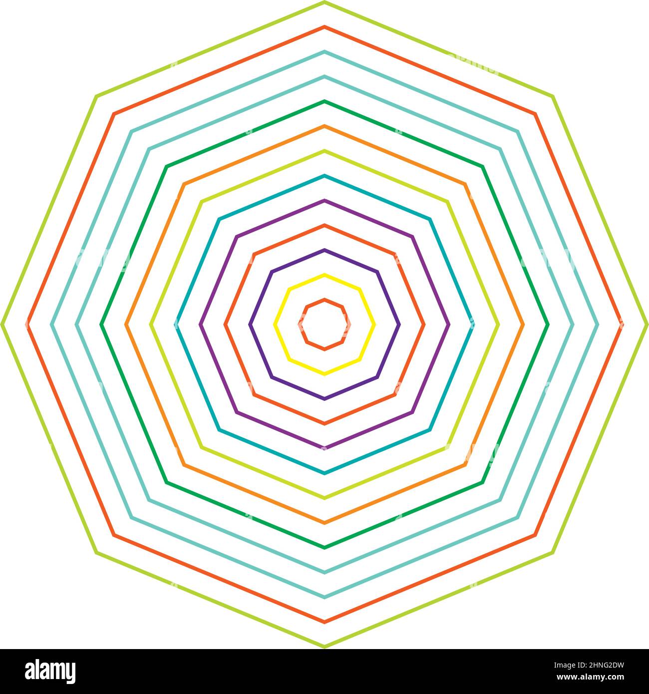 Simple abstract radial, concentric motif, mandala icon and symbol ...