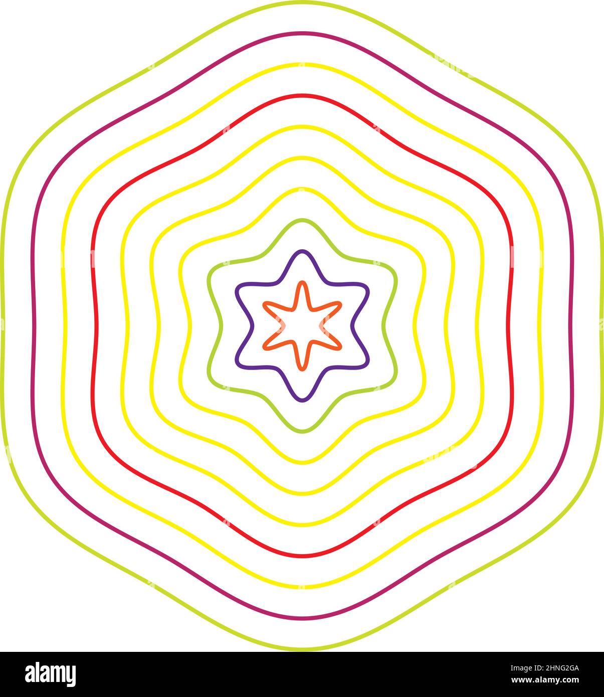 Simple abstract radial, concentric motif, mandala icon and symbol ...