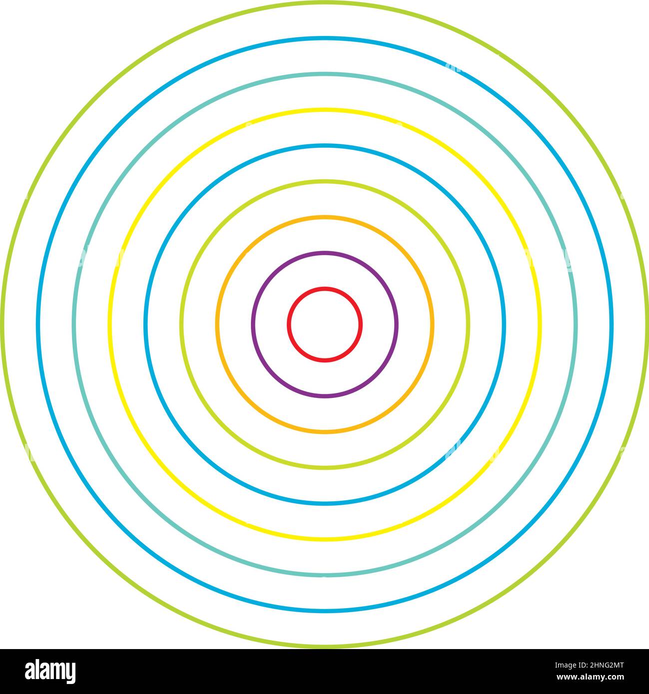 Simple abstract radial, concentric motif, mandala icon and symbol ...