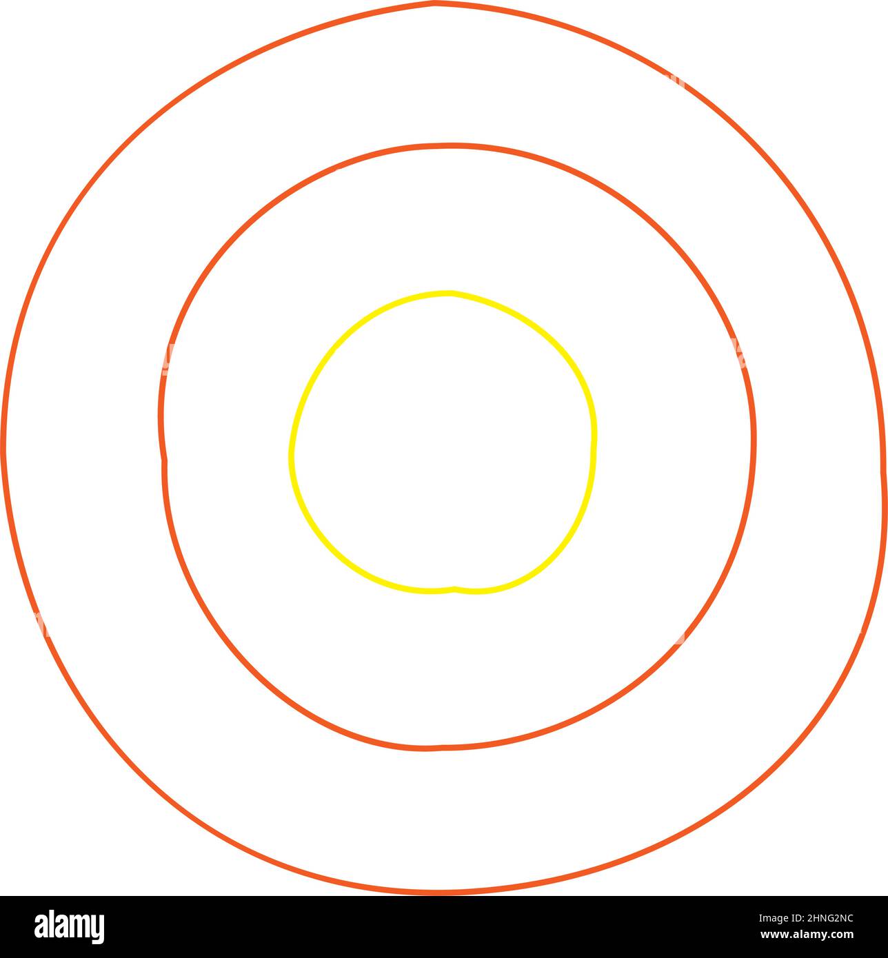 Simple abstract radial, concentric motif, mandala icon and symbol ...