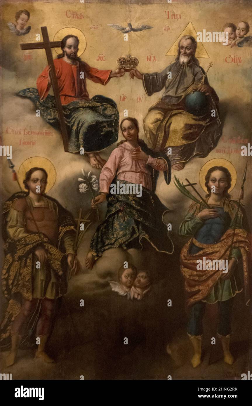 Jovan Popovic: "The Coronation of the Mother of God" (1761 Stock Photo ...