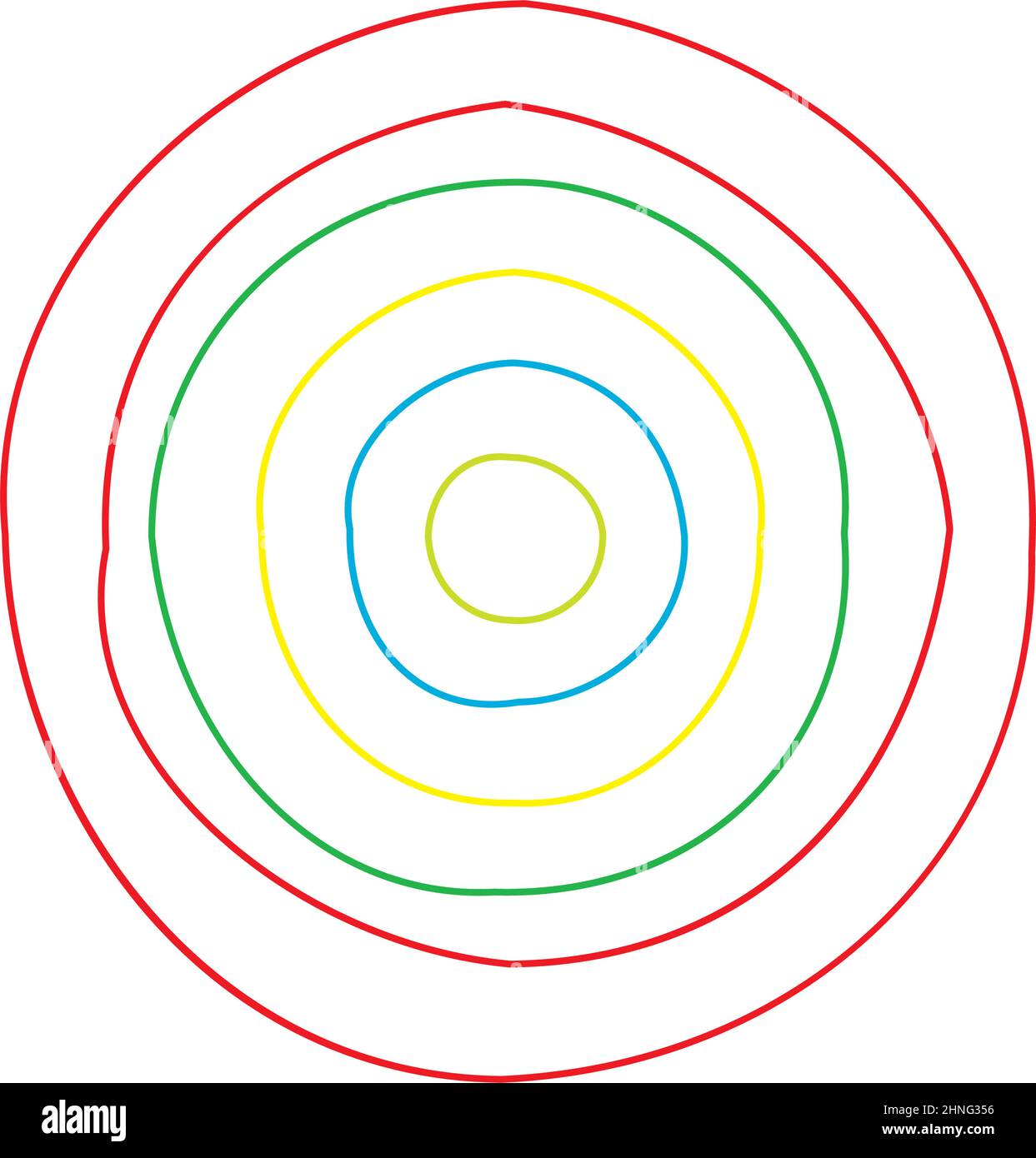 Simple abstract radial, concentric motif, mandala icon and symbol ...