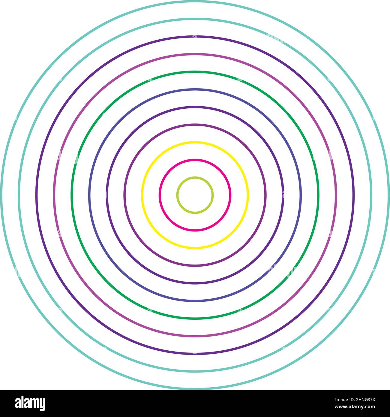 Simple abstract radial, concentric motif, mandala icon and symbol ...