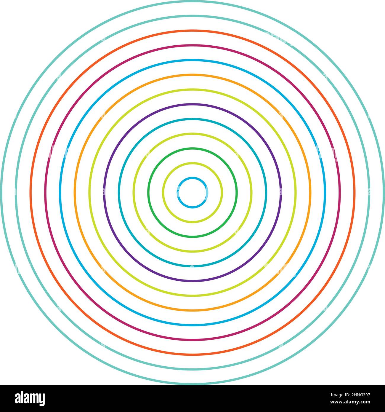 Simple abstract radial, concentric motif, mandala icon and symbol ...