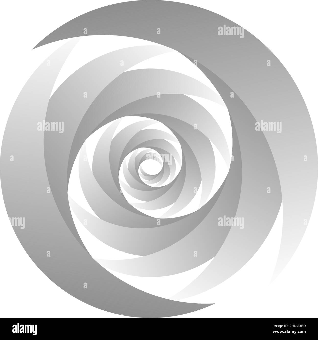 Abstract grey, gyeyscale spiral, swirl, twirl and whirl elements ...
