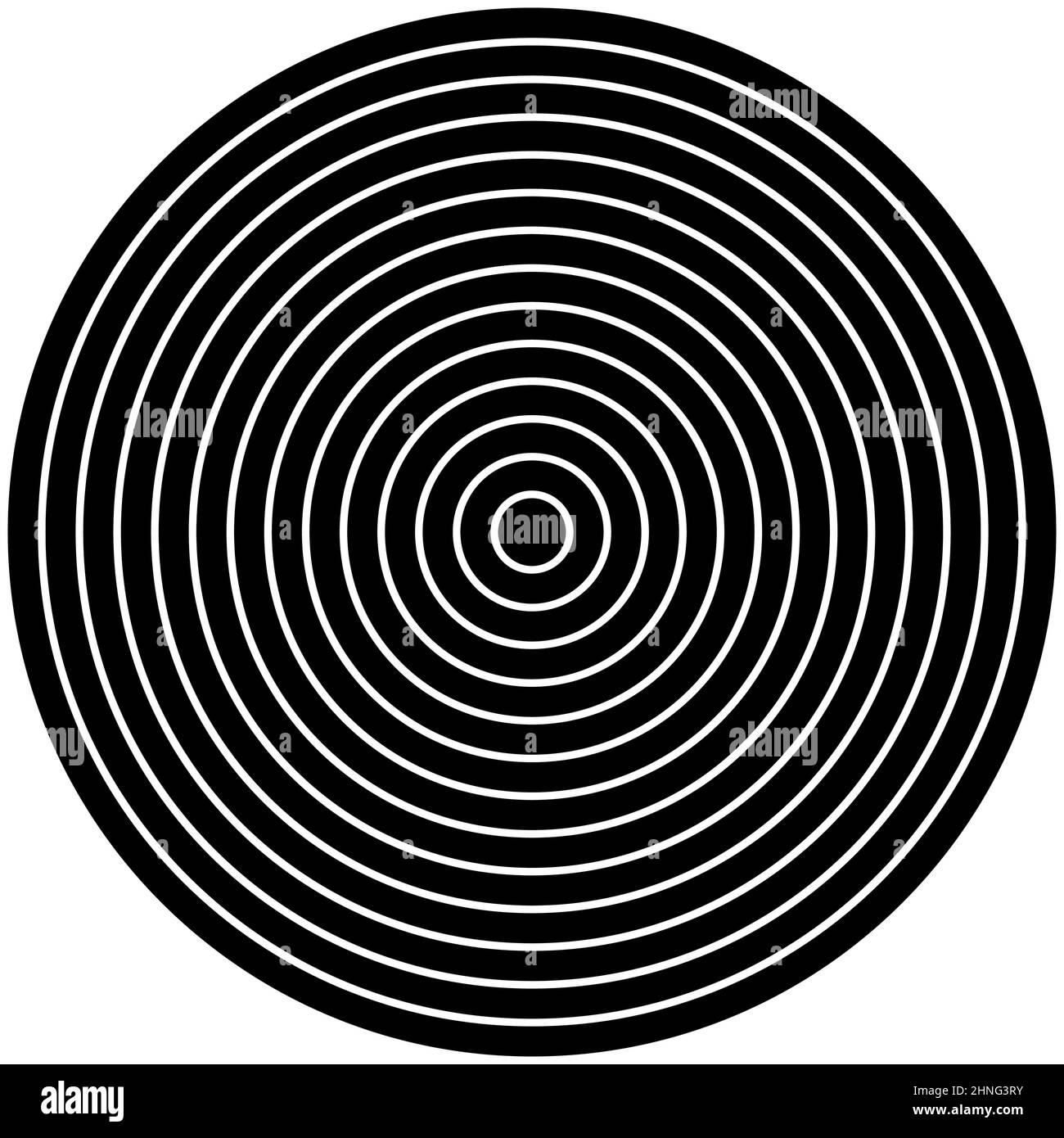 Simple abstract radial, concentric motif, mandala icon and symbol ...