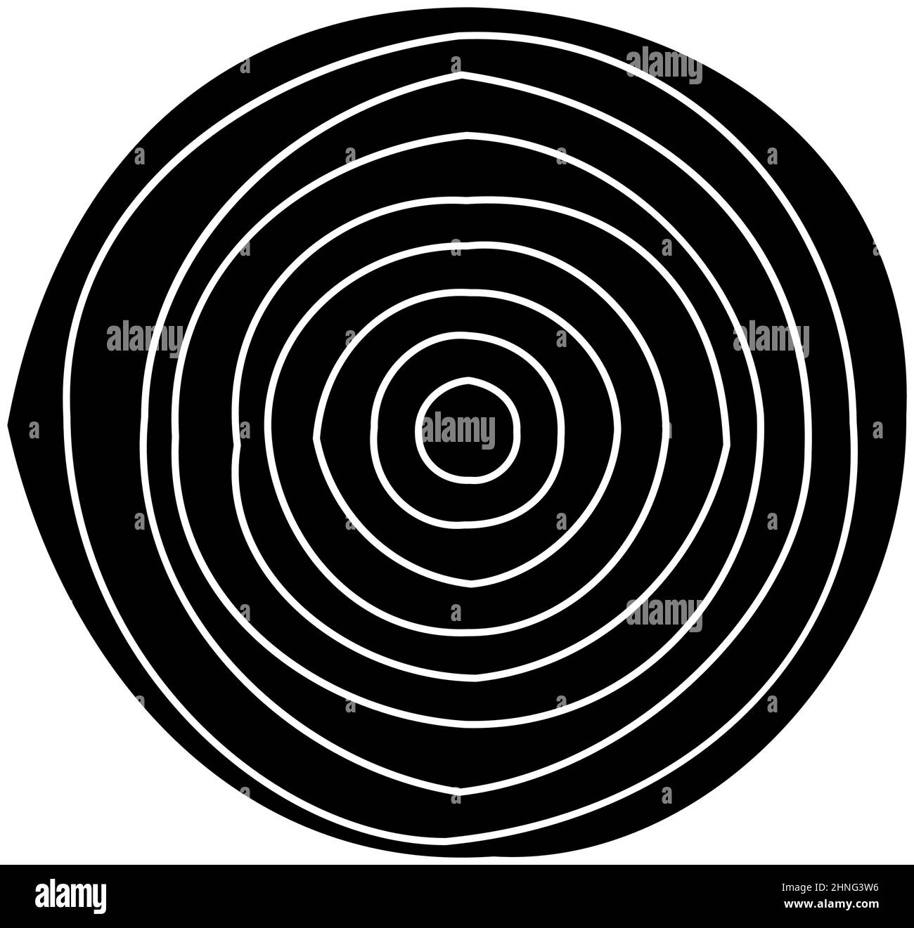Simple abstract radial, concentric motif, mandala icon and symbol ...