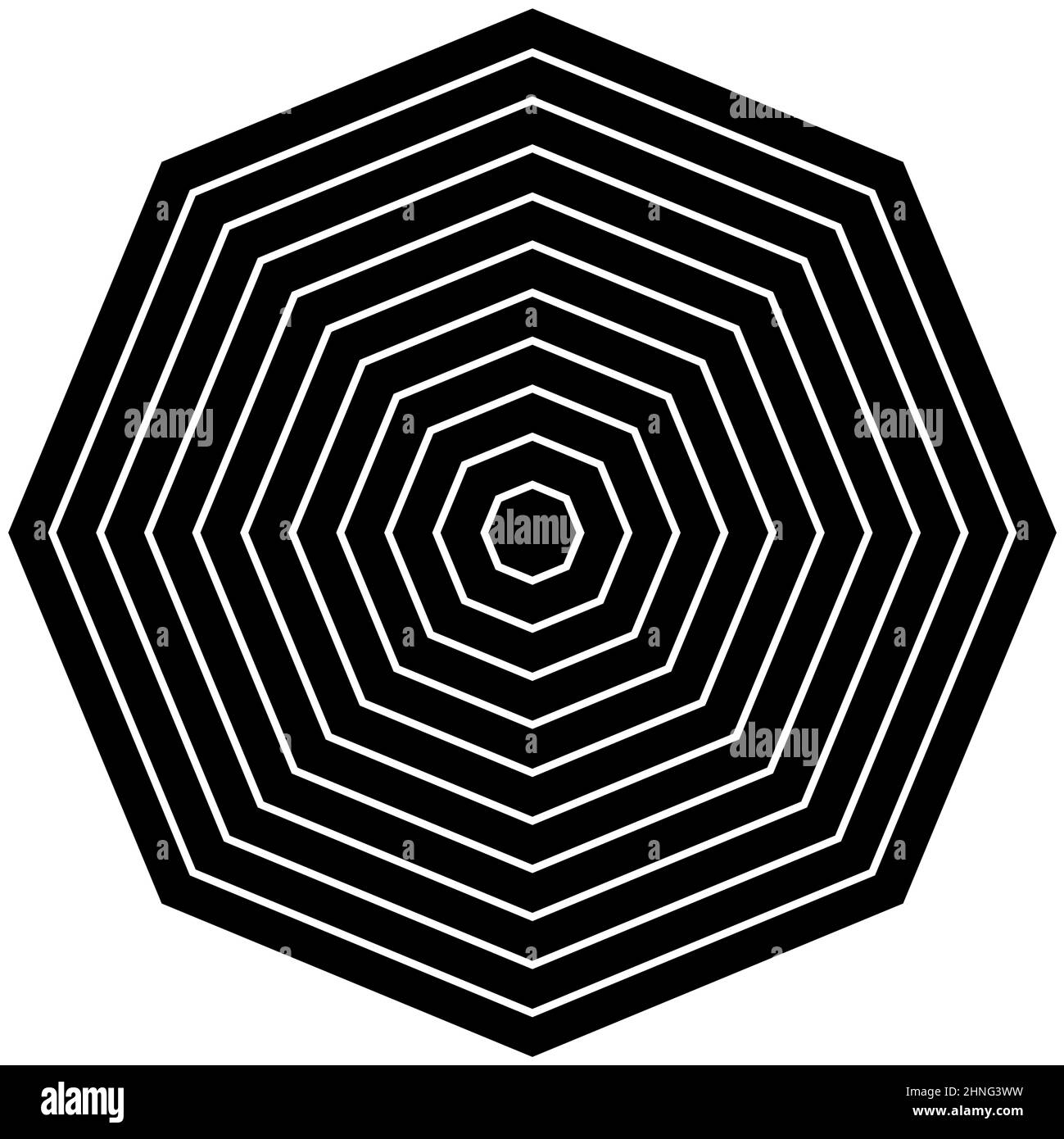 Simple abstract radial, concentric motif, mandala icon and symbol ...