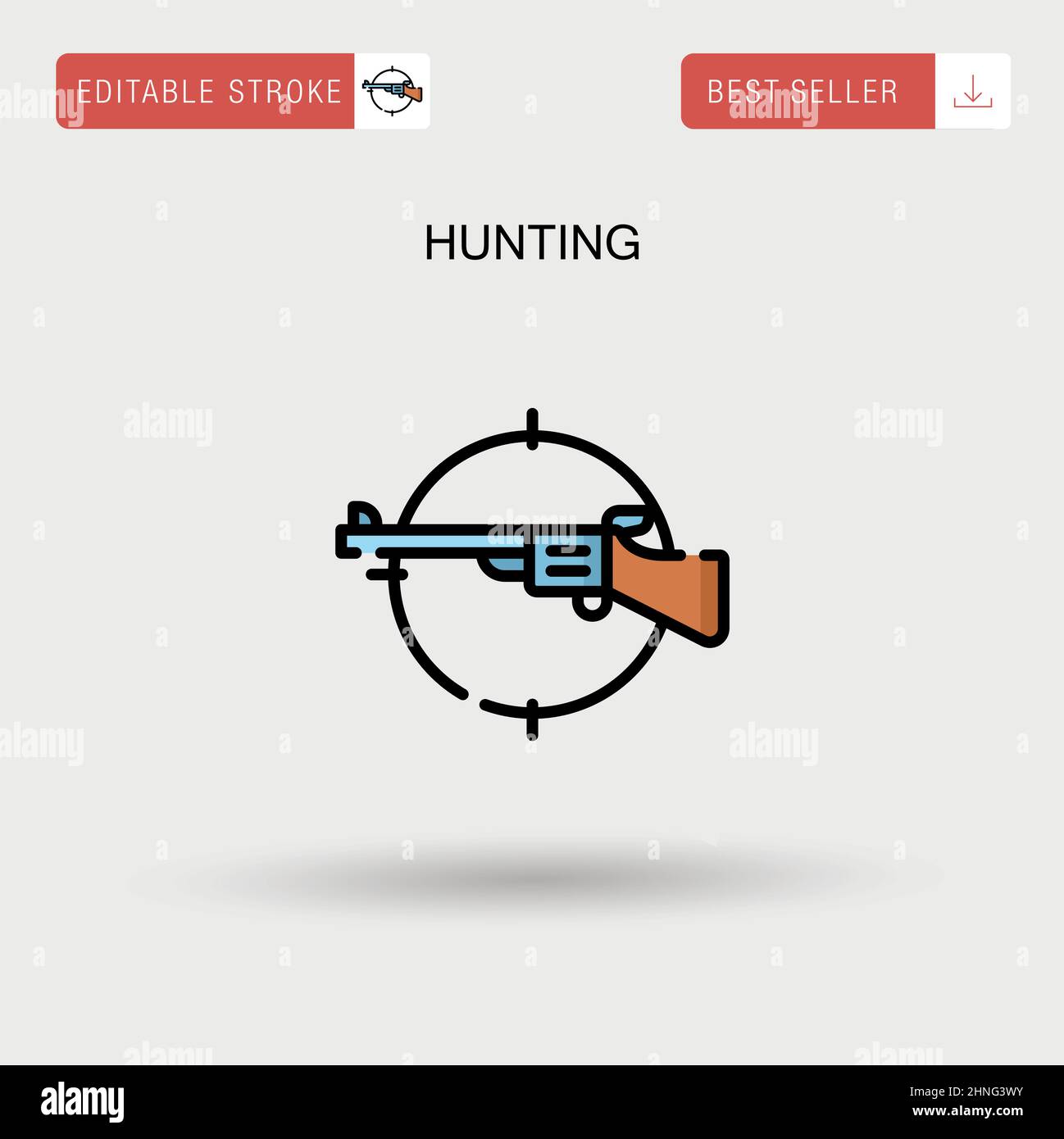 Hunting Simple vector icon Stock Vector Image & Art - Alamy