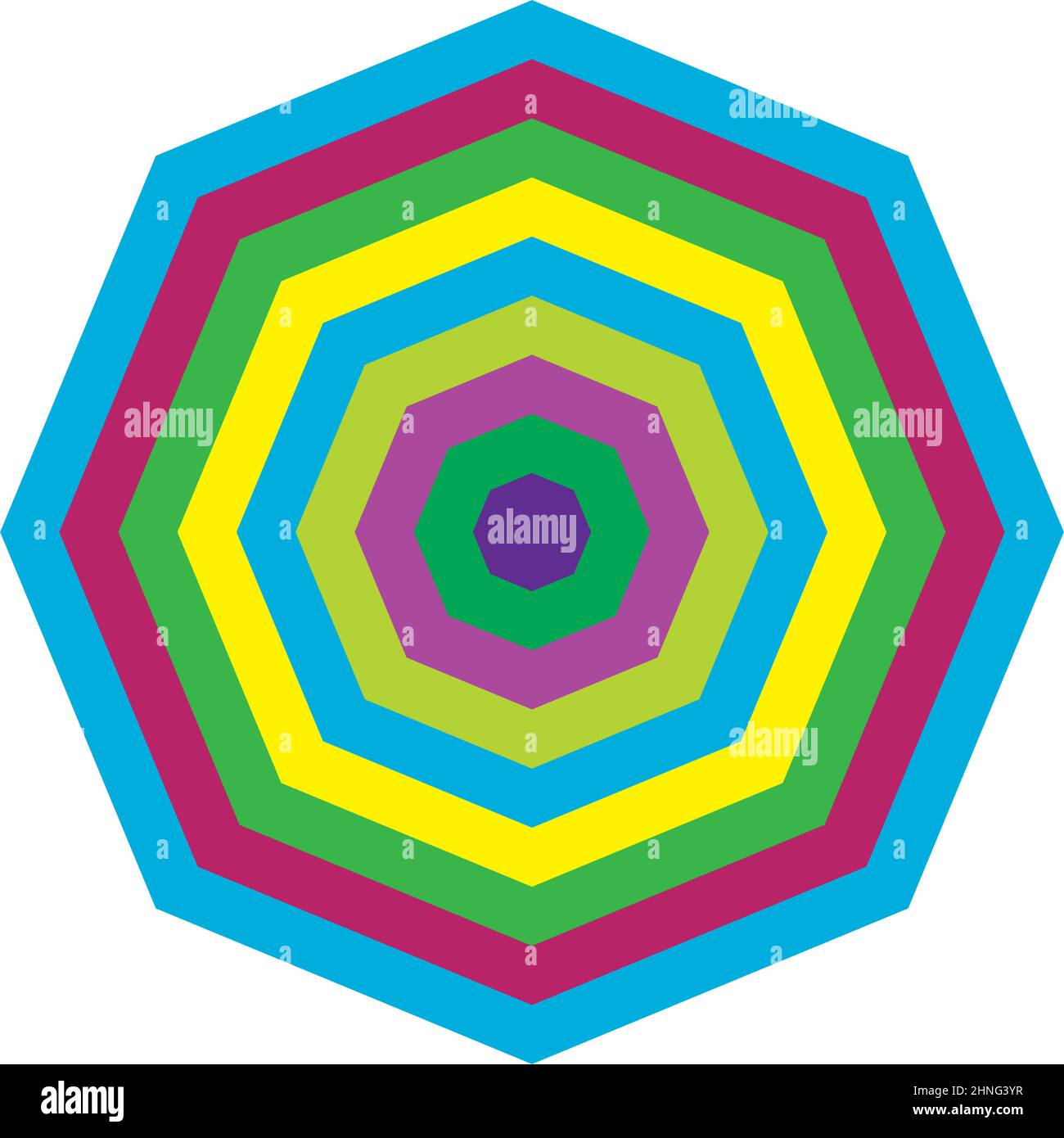 Simple abstract radial, concentric motif, mandala icon and symbol ...