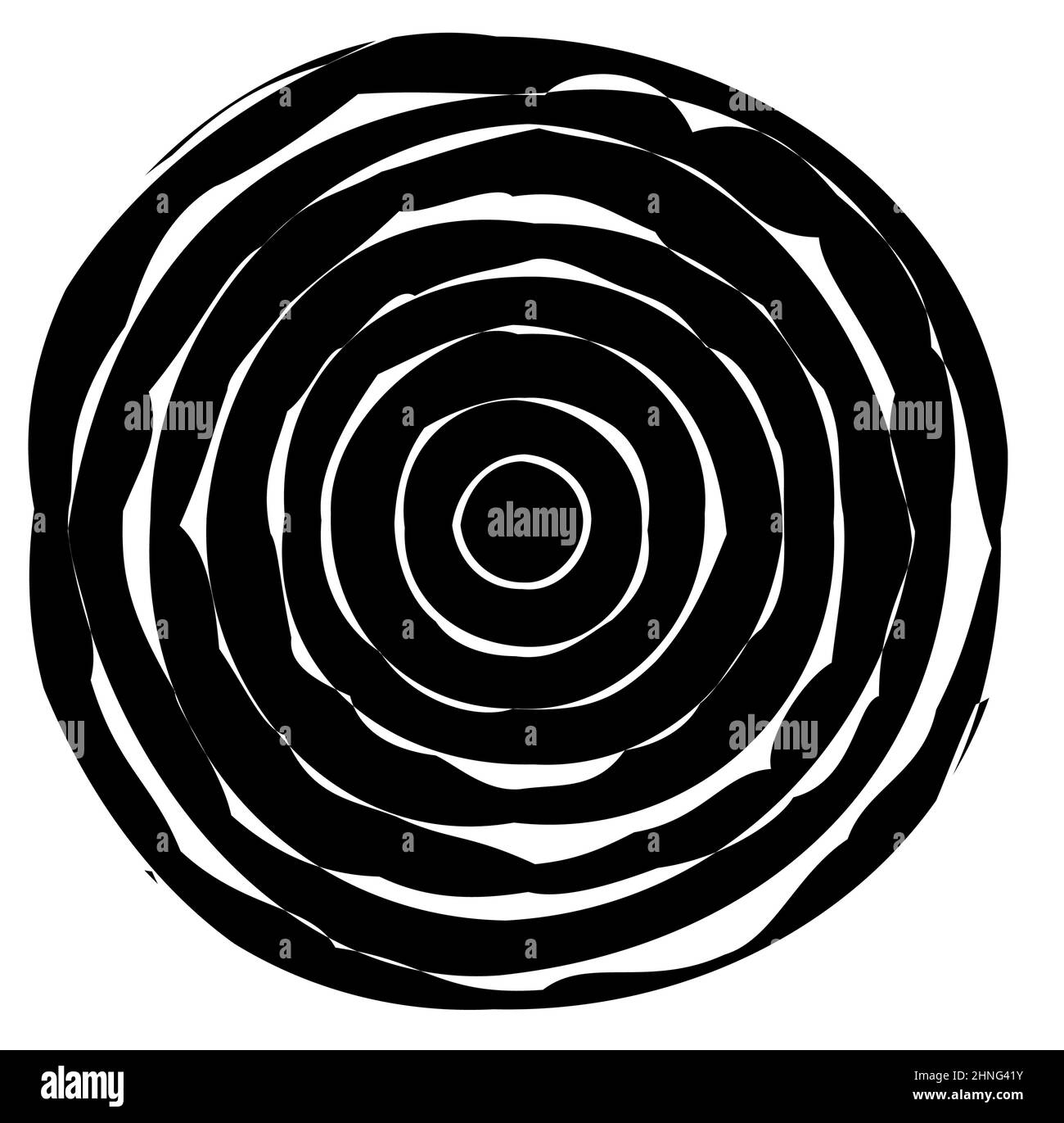 Simple abstract radial, concentric motif, mandala icon and symbol ...