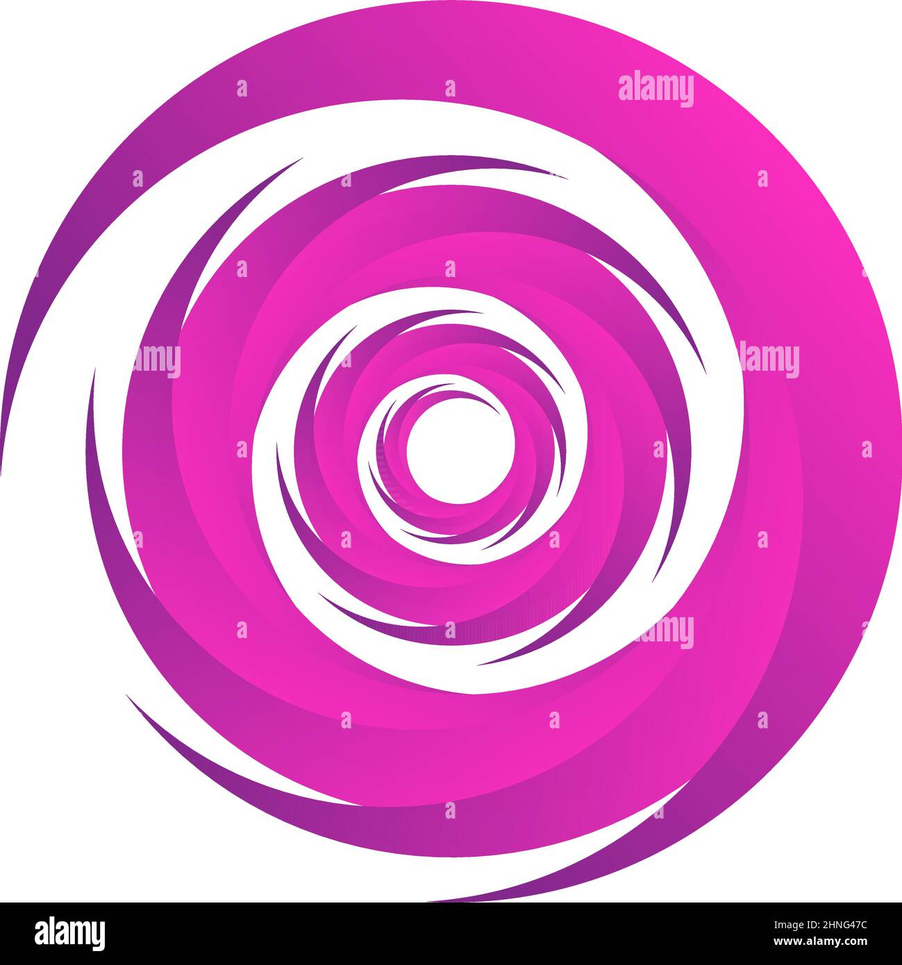 Abstract purple, pink spiral, swirl, twirl and whirl elements. Cochlear ...