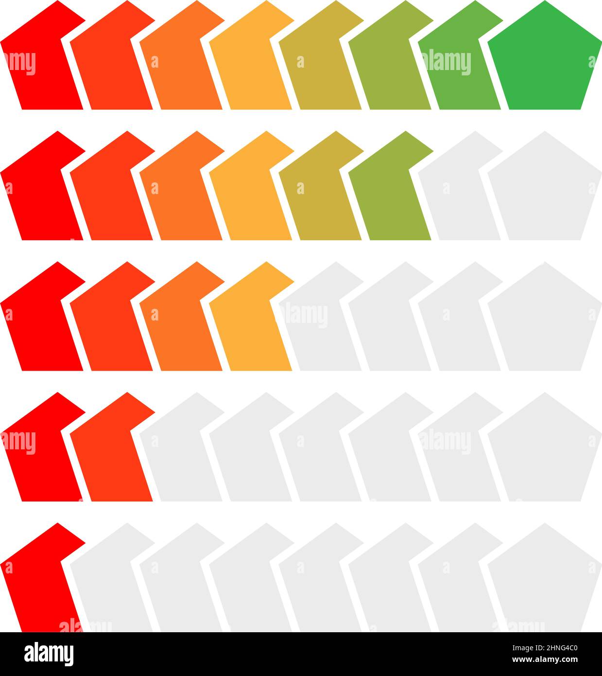 Progress bar. Steps, phases, level indicator. Yardstick meter. Rank ...