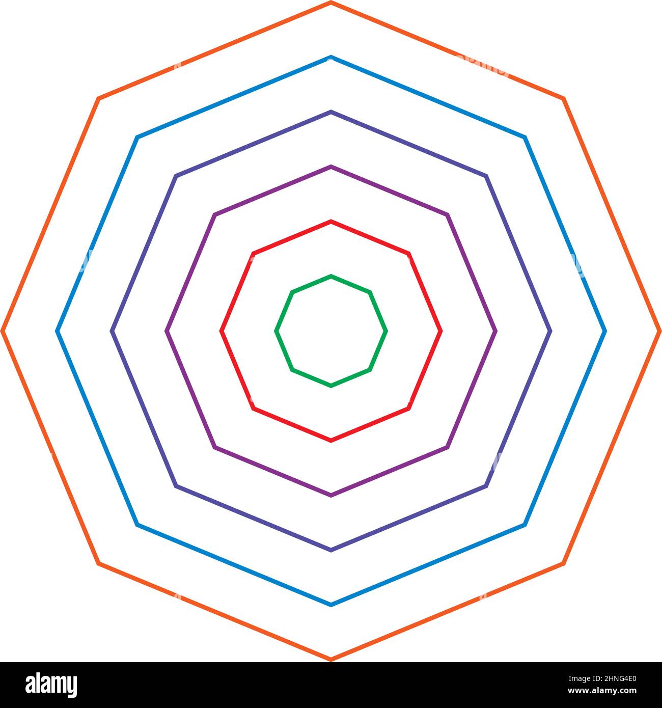Simple abstract radial, concentric motif, mandala icon and symbol ...