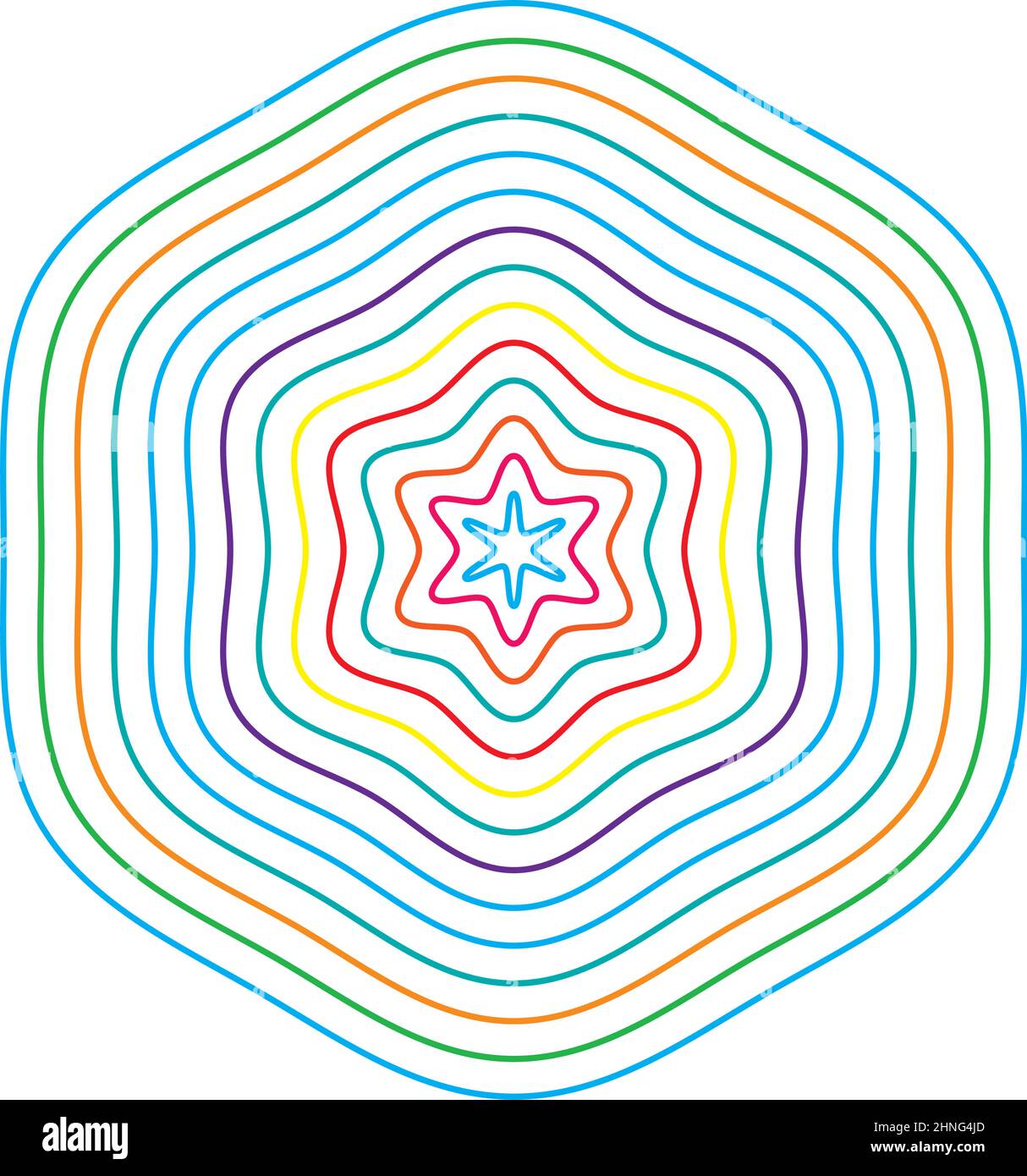 Simple abstract radial, concentric motif, mandala icon and symbol ...
