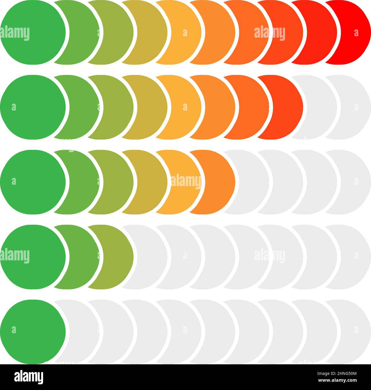 Progress bar. Steps, phases, level indicator. Yardstick meter. Rank ...