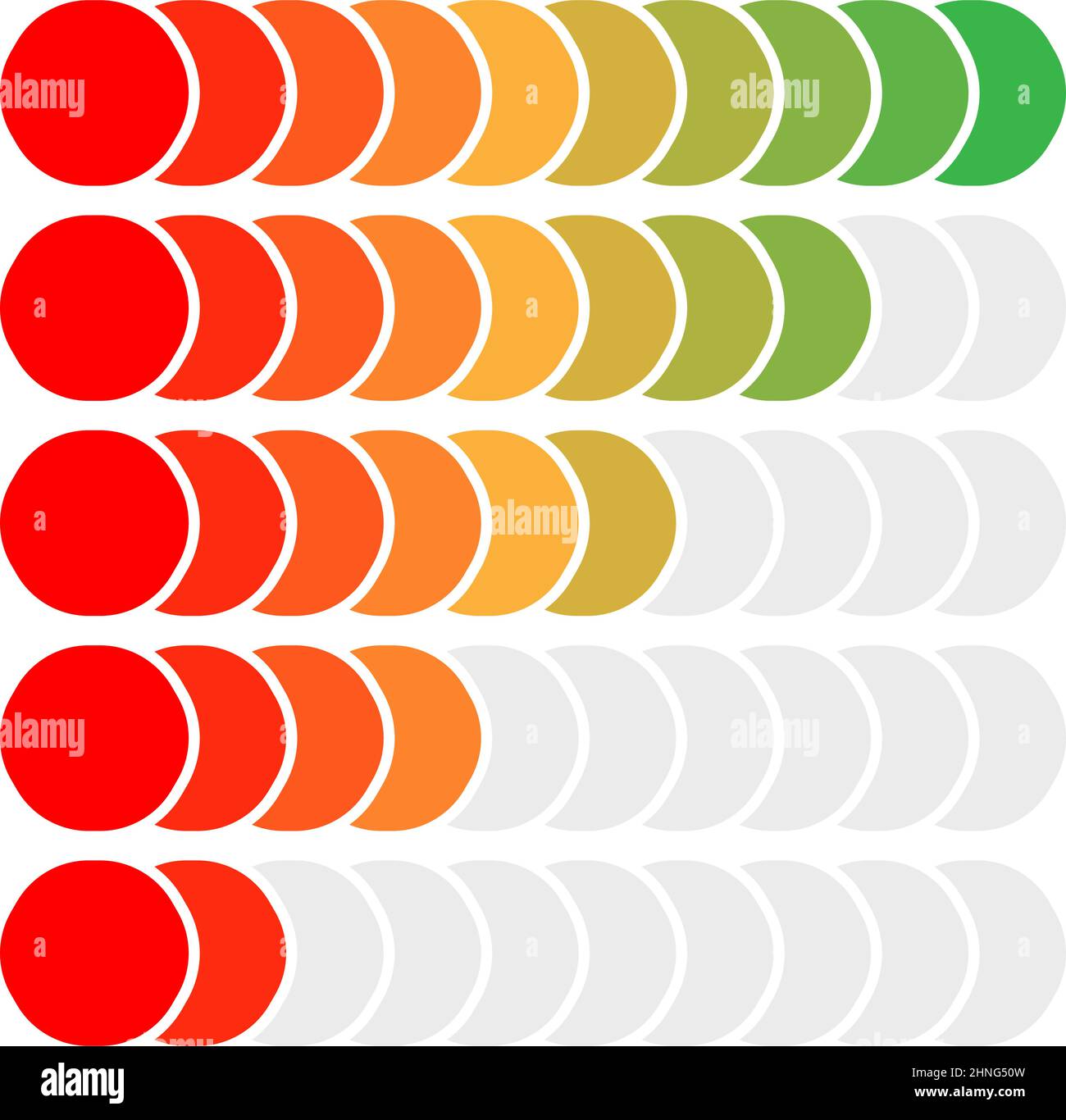 Progress bar. Steps, phases, level indicator. Yardstick meter. Rank ...