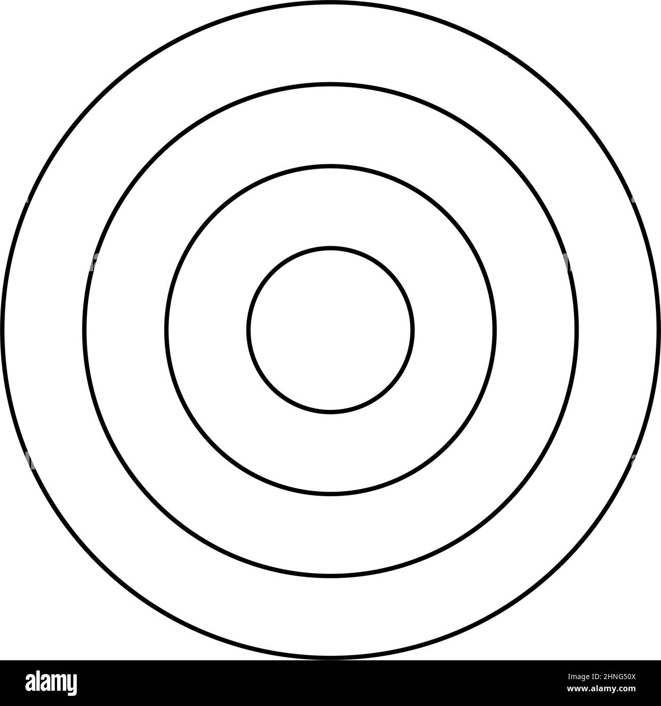 Simple abstract radial, concentric motif, mandala icon and symbol ...