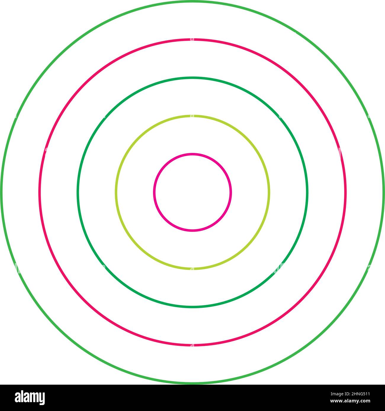 Simple abstract radial, concentric motif, mandala icon and symbol ...