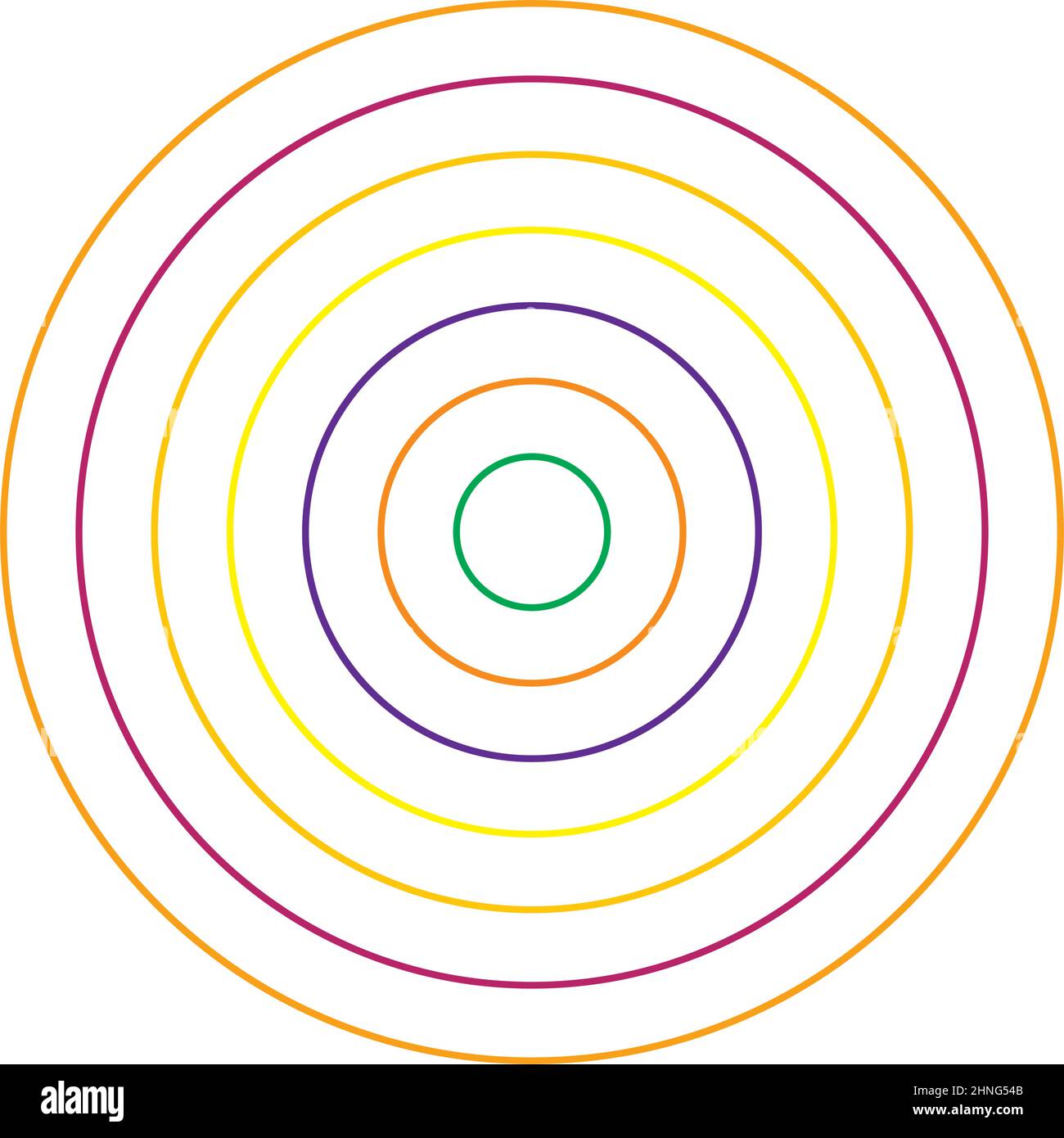 Simple abstract radial, concentric motif, mandala icon and symbol ...