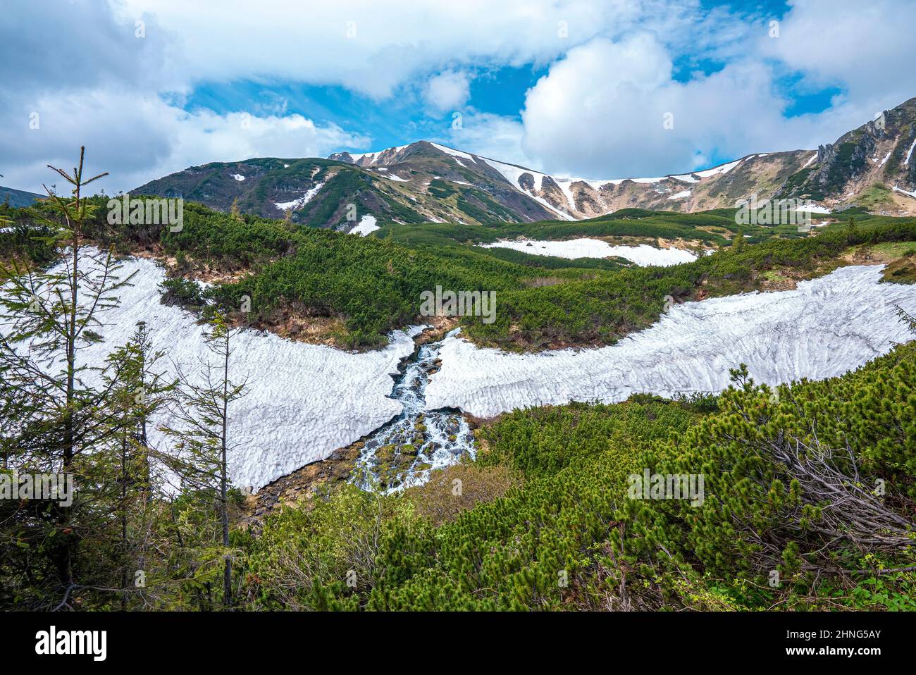 Beautiful waterfall on mountain slope hi-res stock photography and ...