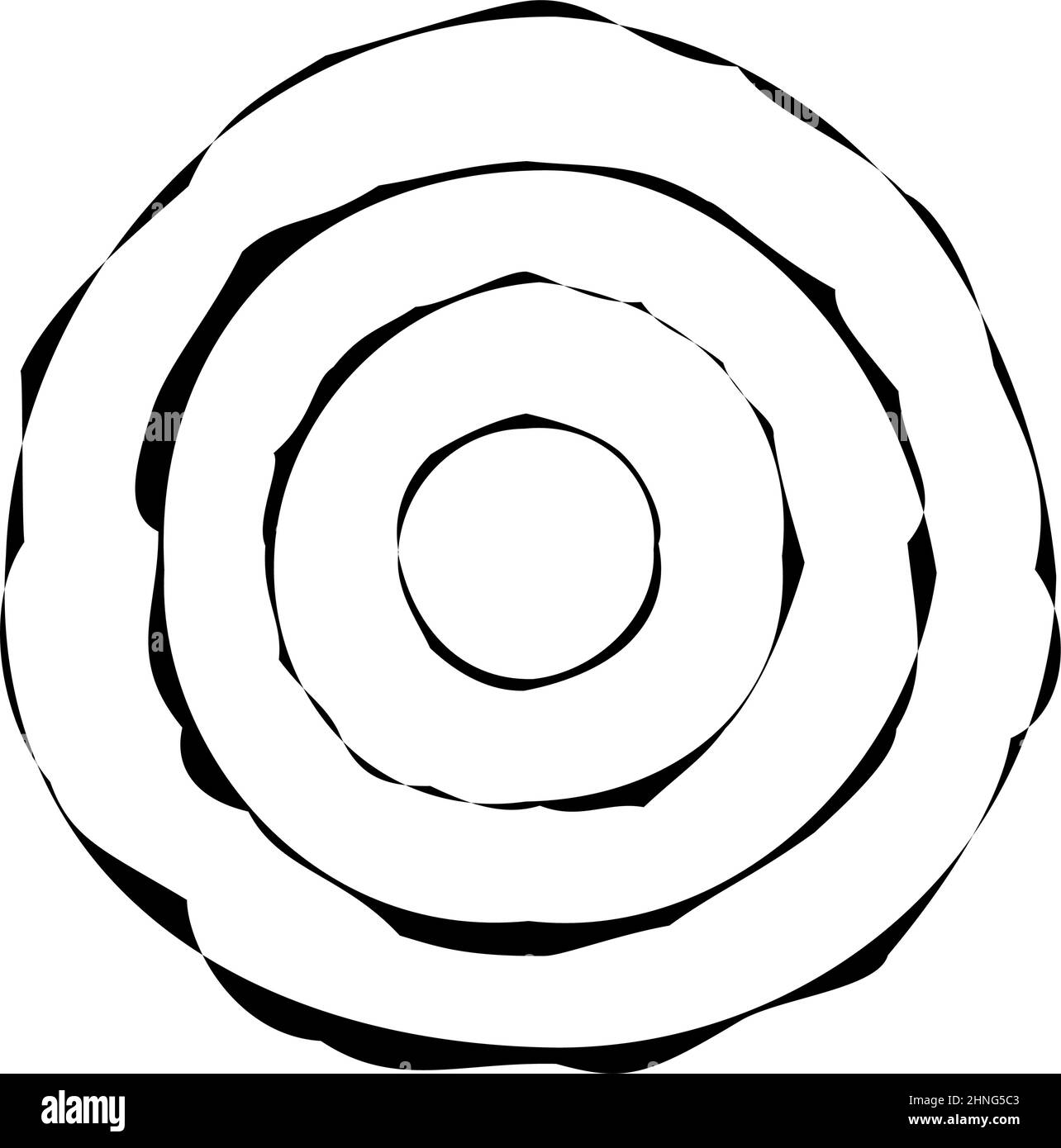 Simple abstract radial, concentric motif, mandala icon and symbol ...