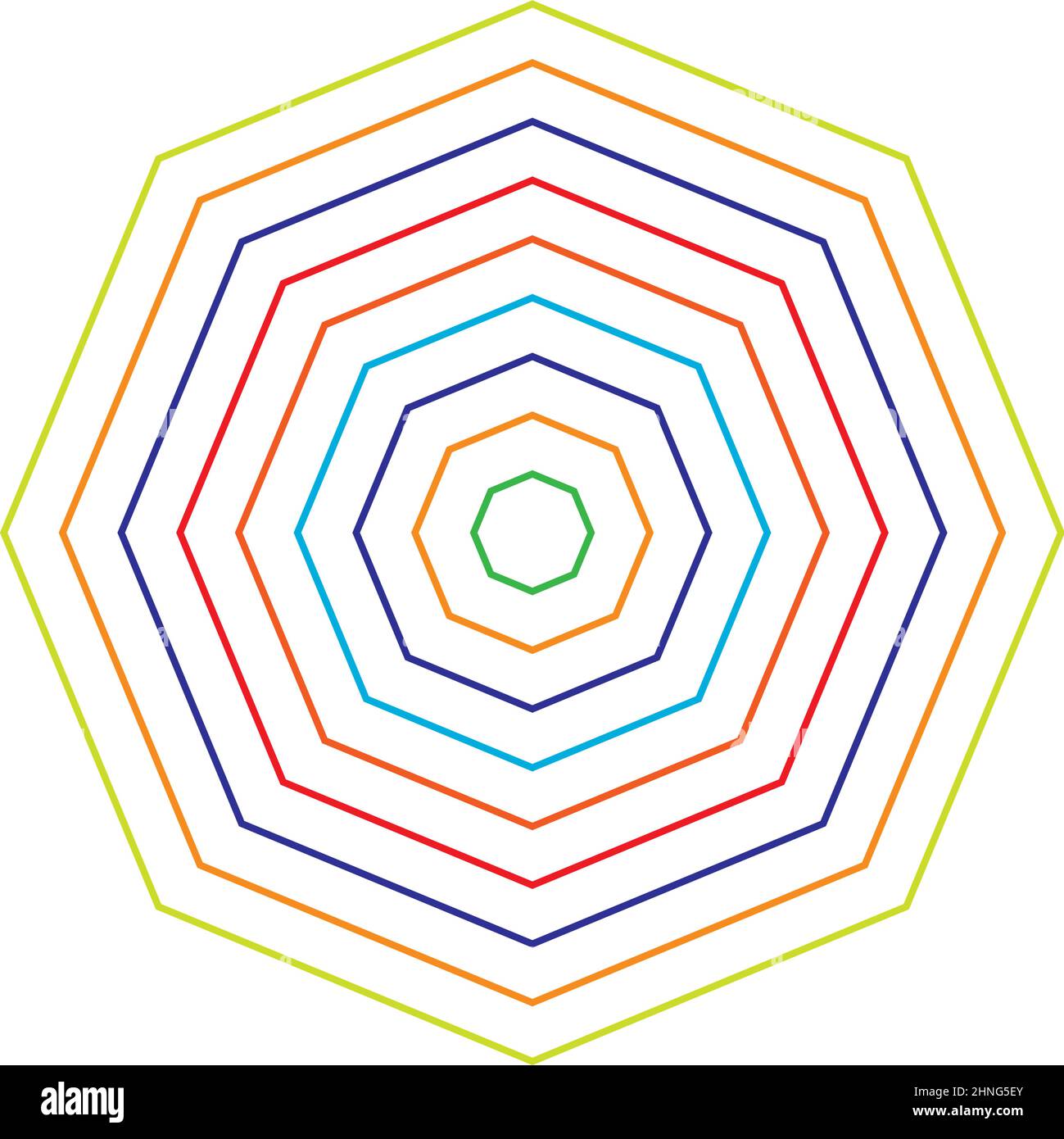 Simple abstract radial, concentric motif, mandala icon and symbol ...