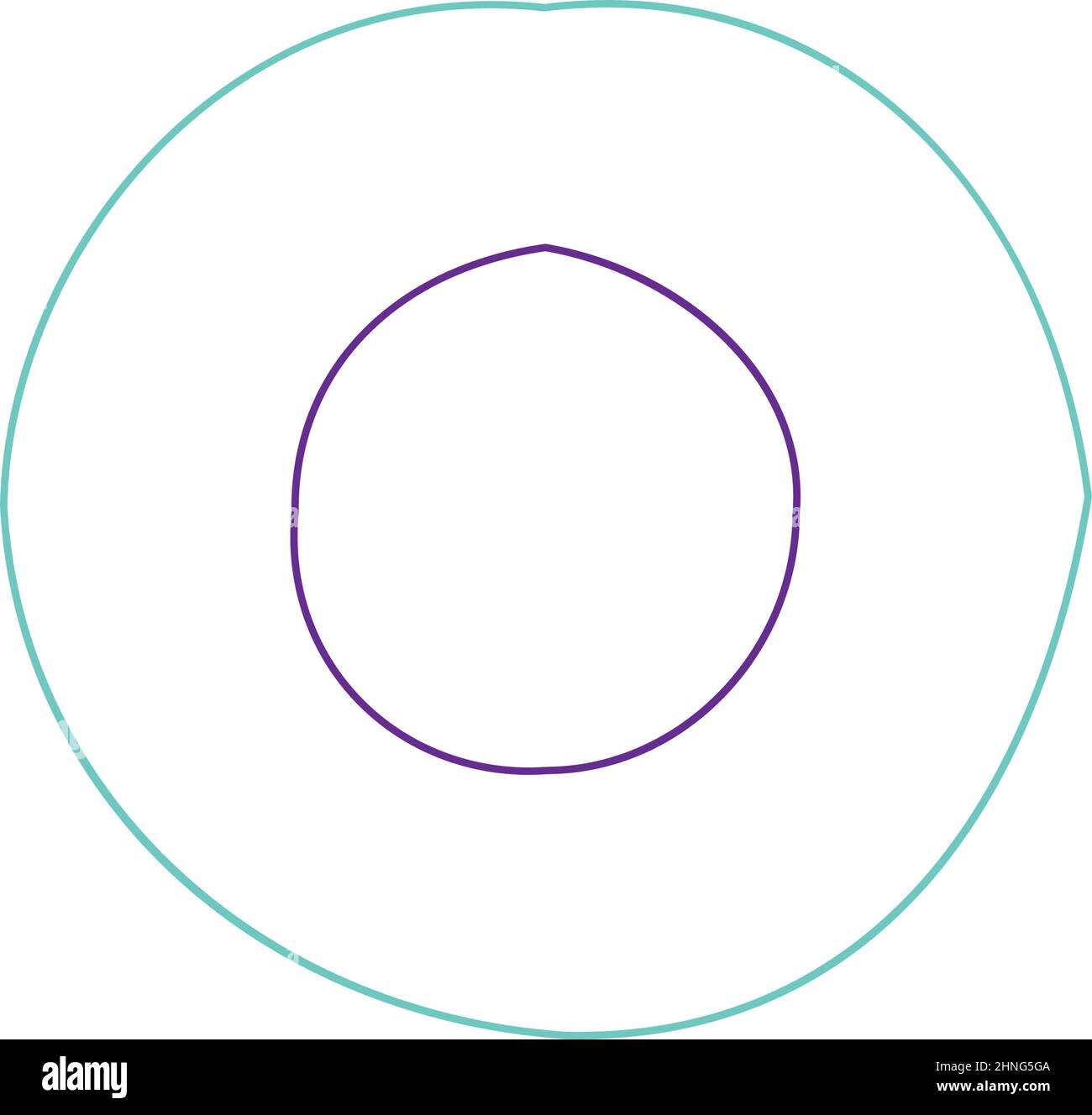 Simple abstract radial, concentric motif, mandala icon and symbol ...