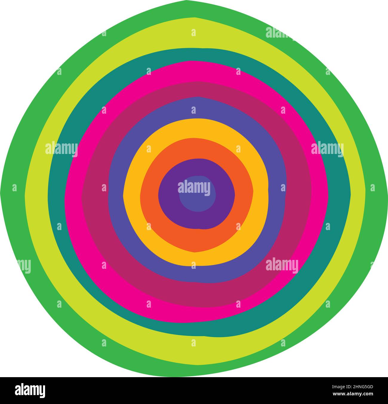 Simple abstract radial, concentric motif, mandala icon and symbol ...