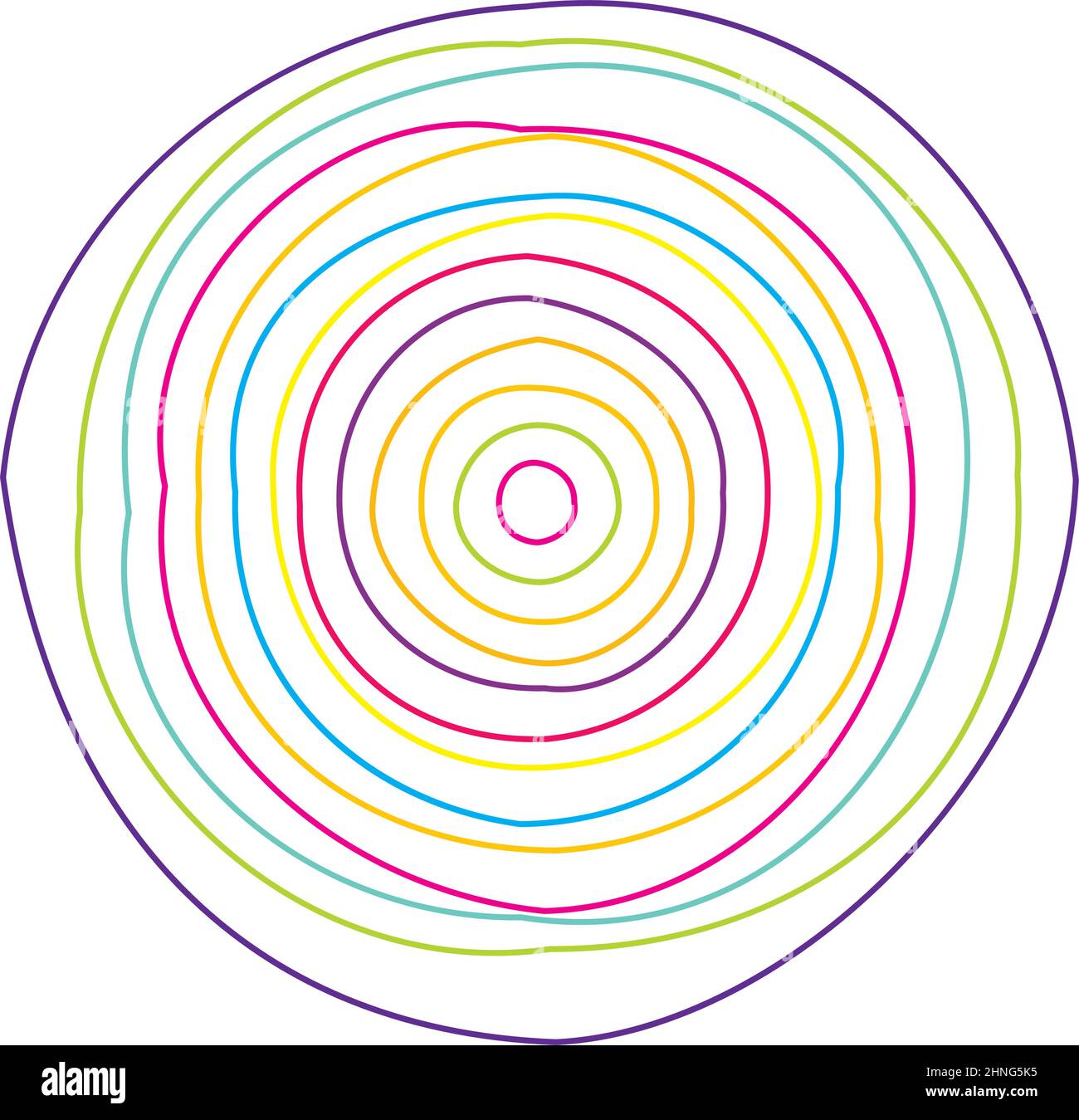 Simple abstract radial, concentric motif, mandala icon and symbol ...