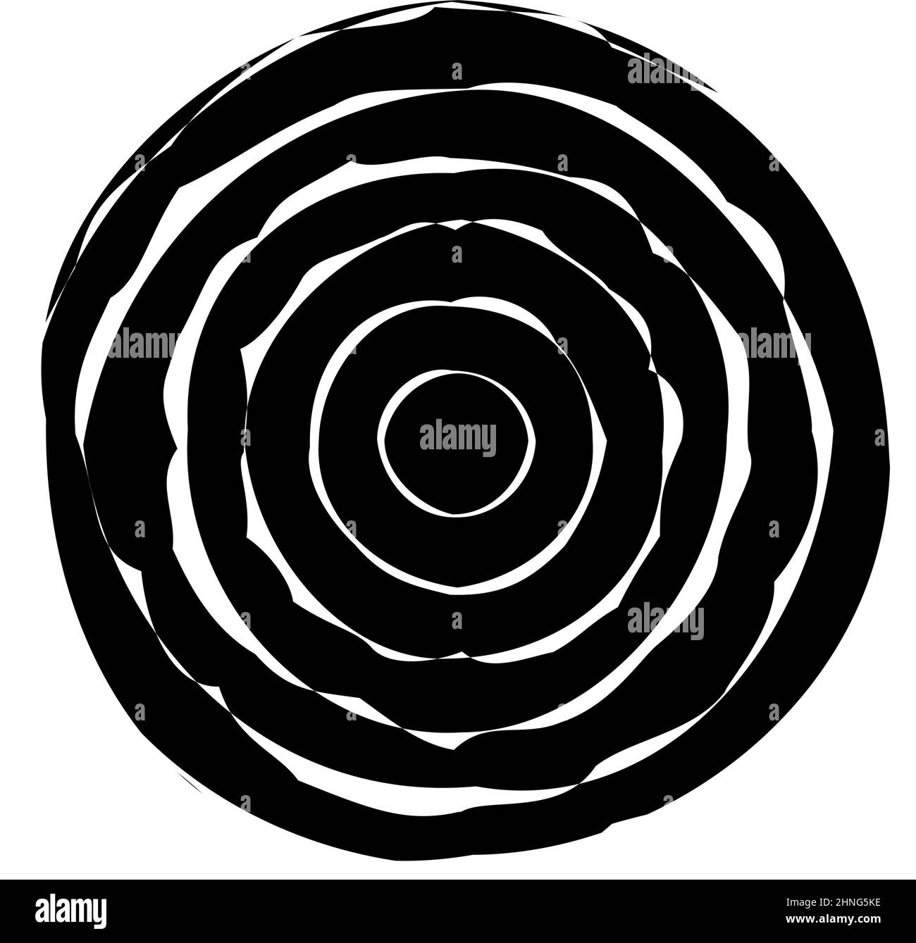 Simple abstract radial, concentric motif, mandala icon and symbol ...
