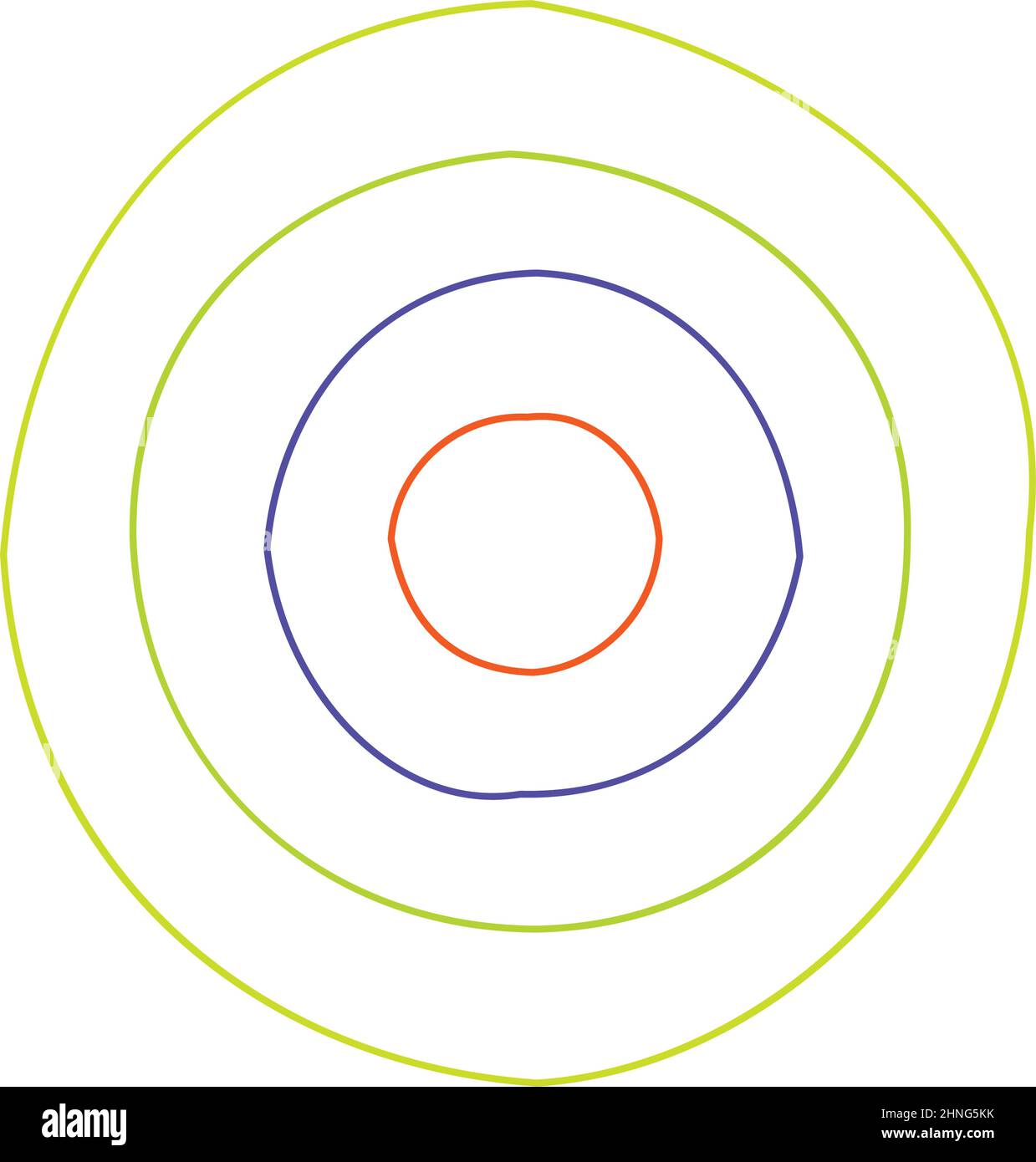 Simple abstract radial, concentric motif, mandala icon and symbol ...